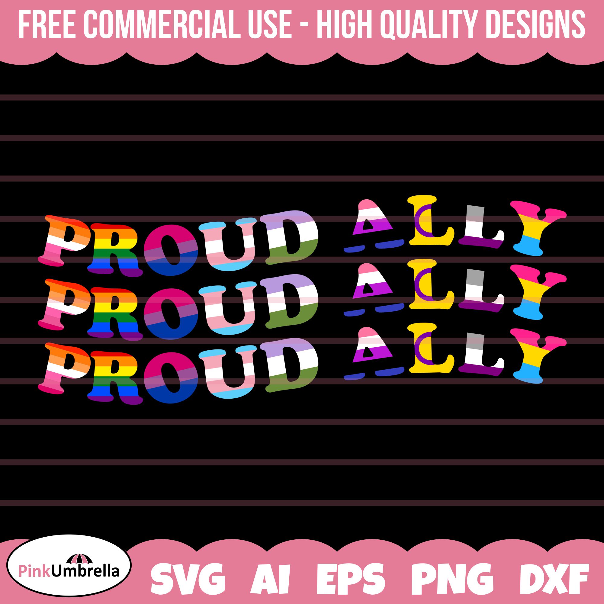 Proud Ally LGBTQ svg, Human Rights Svg, LGBTQ Svg, Gay Pride - Inspire ...