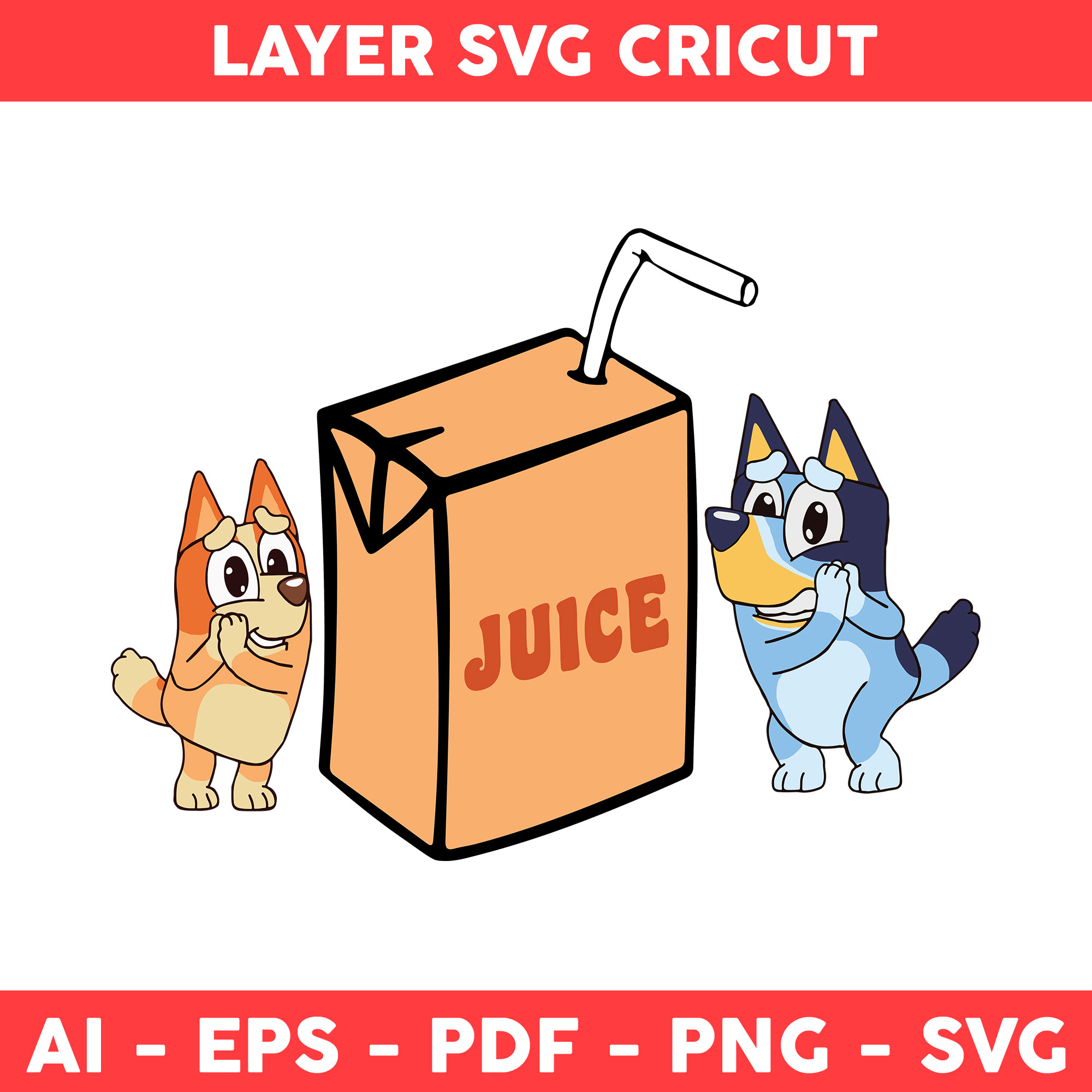 Bluey And Bingo Box Juice Svg, Bluey And Bingo Svg, Bluey Sv | Inspire ...