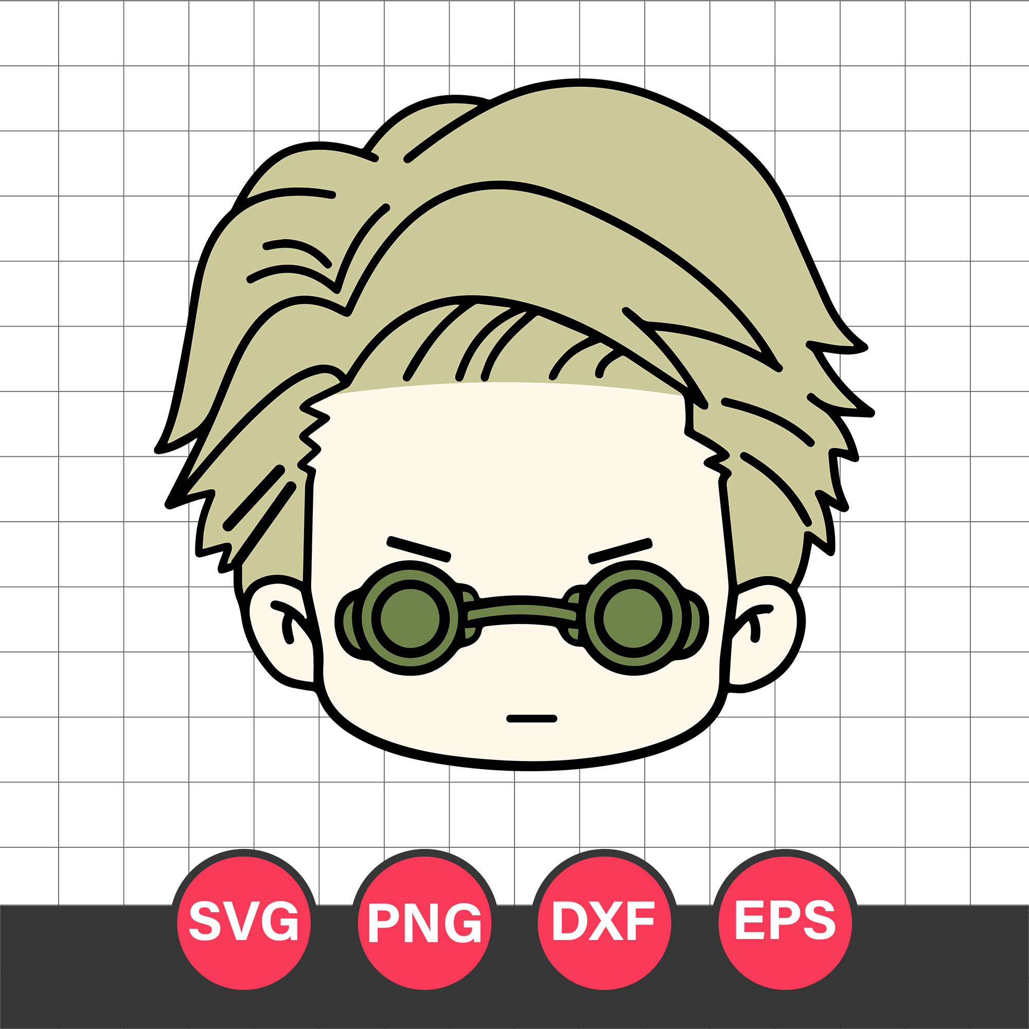 Nanami Peeker Chibi Head Svg, Jujutsu Kaisen Svg, Jujutsu Ka - Inspire ...