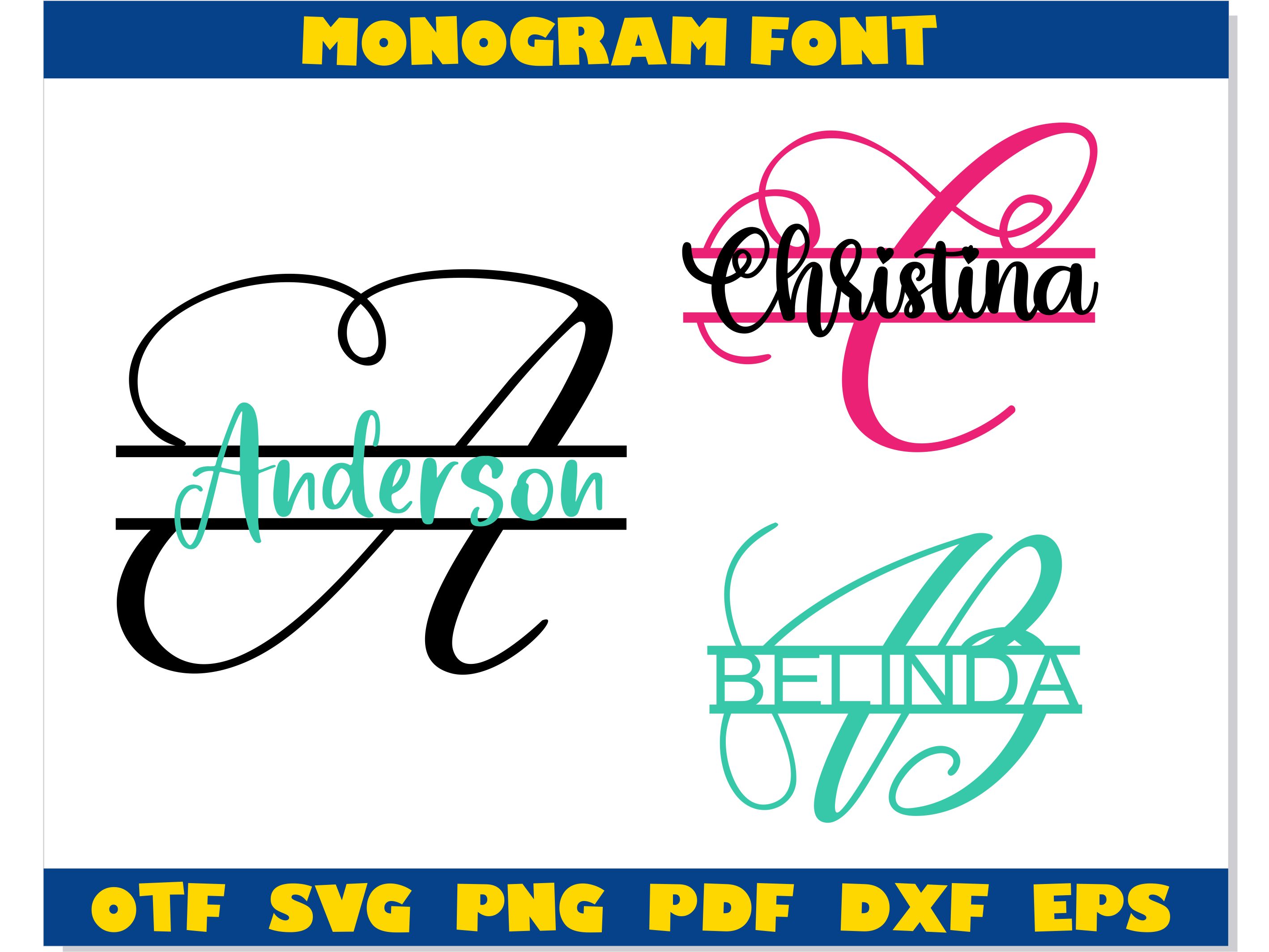 Split Monogram Font svg otf, Split Monogram svg, Split Monog | Inspire ...
