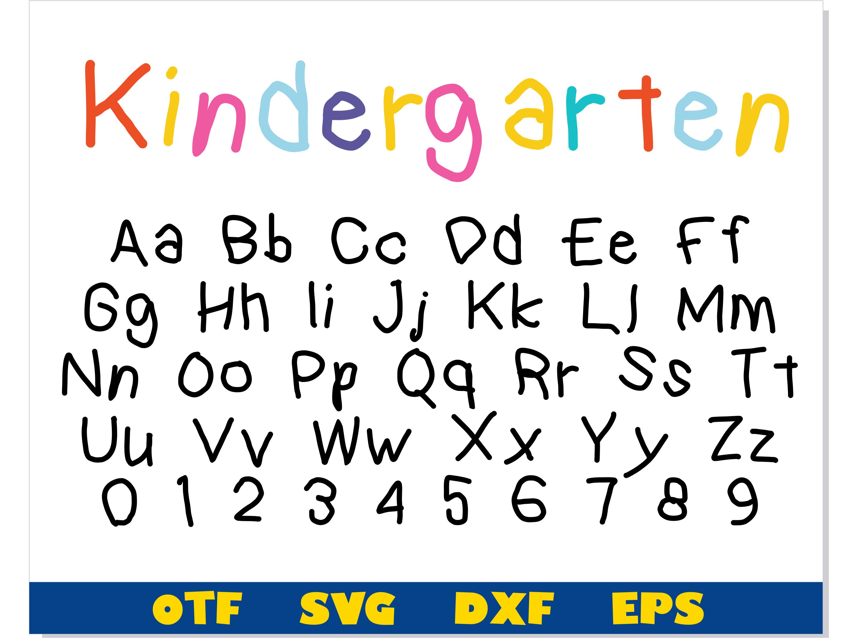 Kindergarten font otf, Kindergarten font svg, Baby Font svg, | Inspire ...