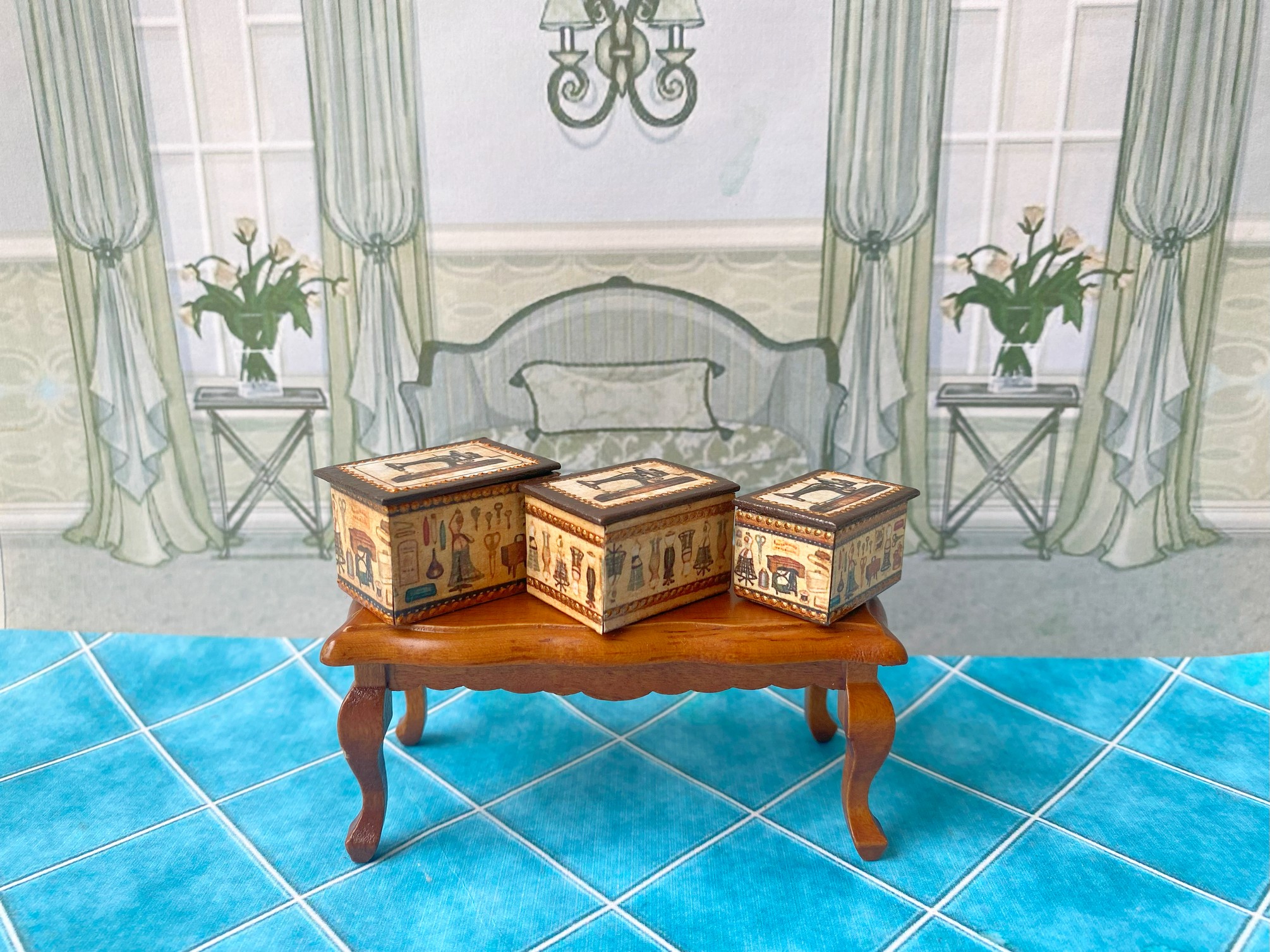 Dollhouse box set. 1:12. Dollhouse accessories. Puppet minia | Inspire ...