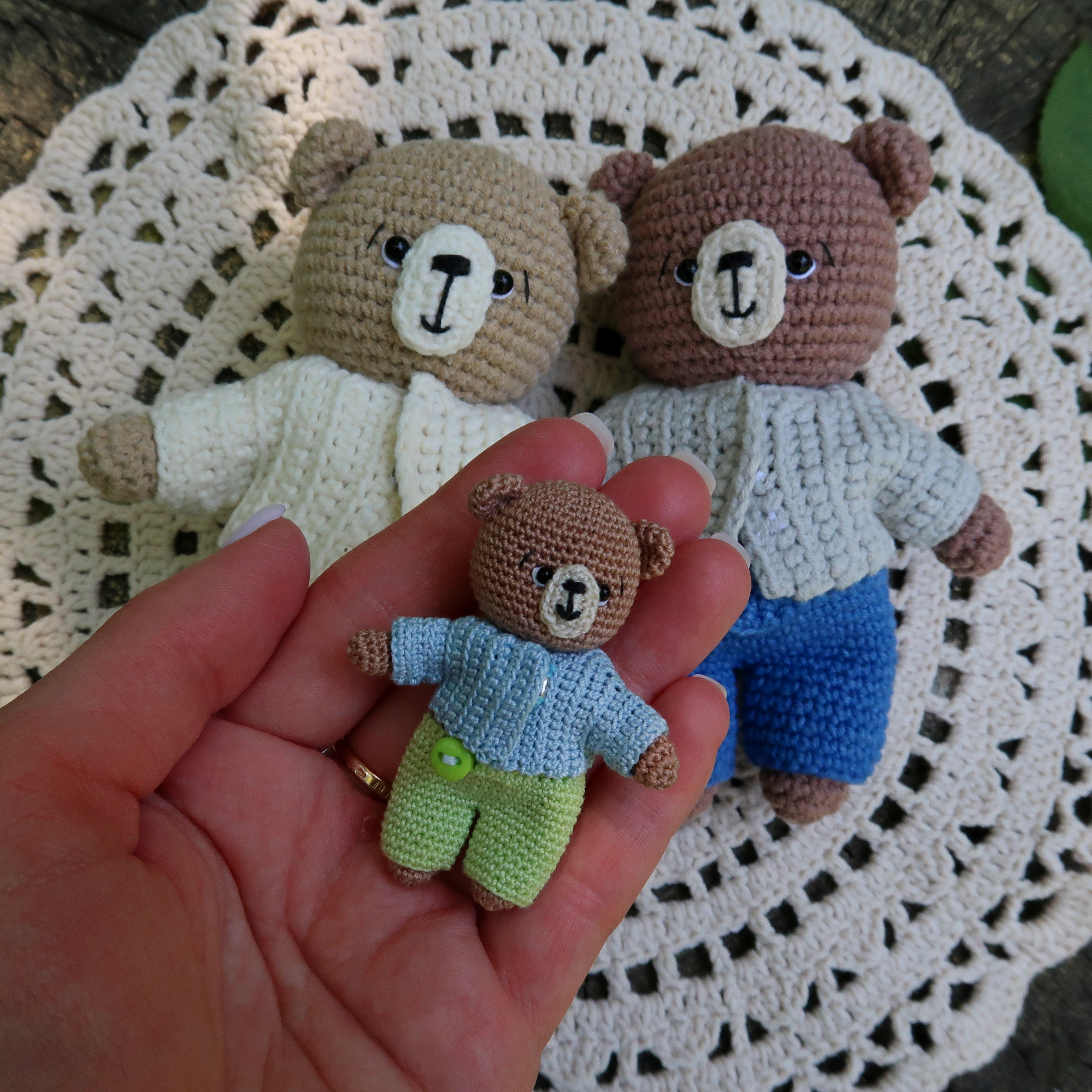 PATTERN Crochet Little Bear in crochet jacket and trousers. | Inspire ...
