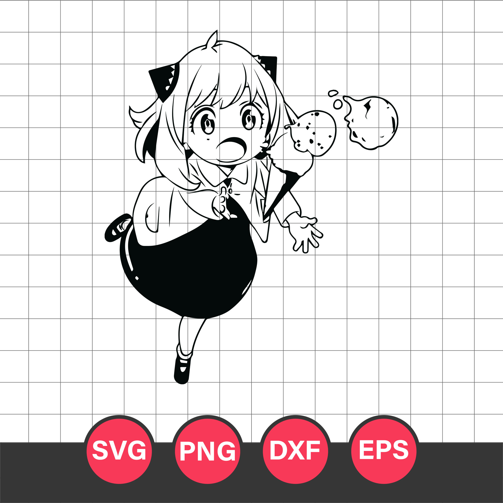 Anya Forger Svg, Spy x Famlily Svg, Spy x Famlily Characters | Inspire ...