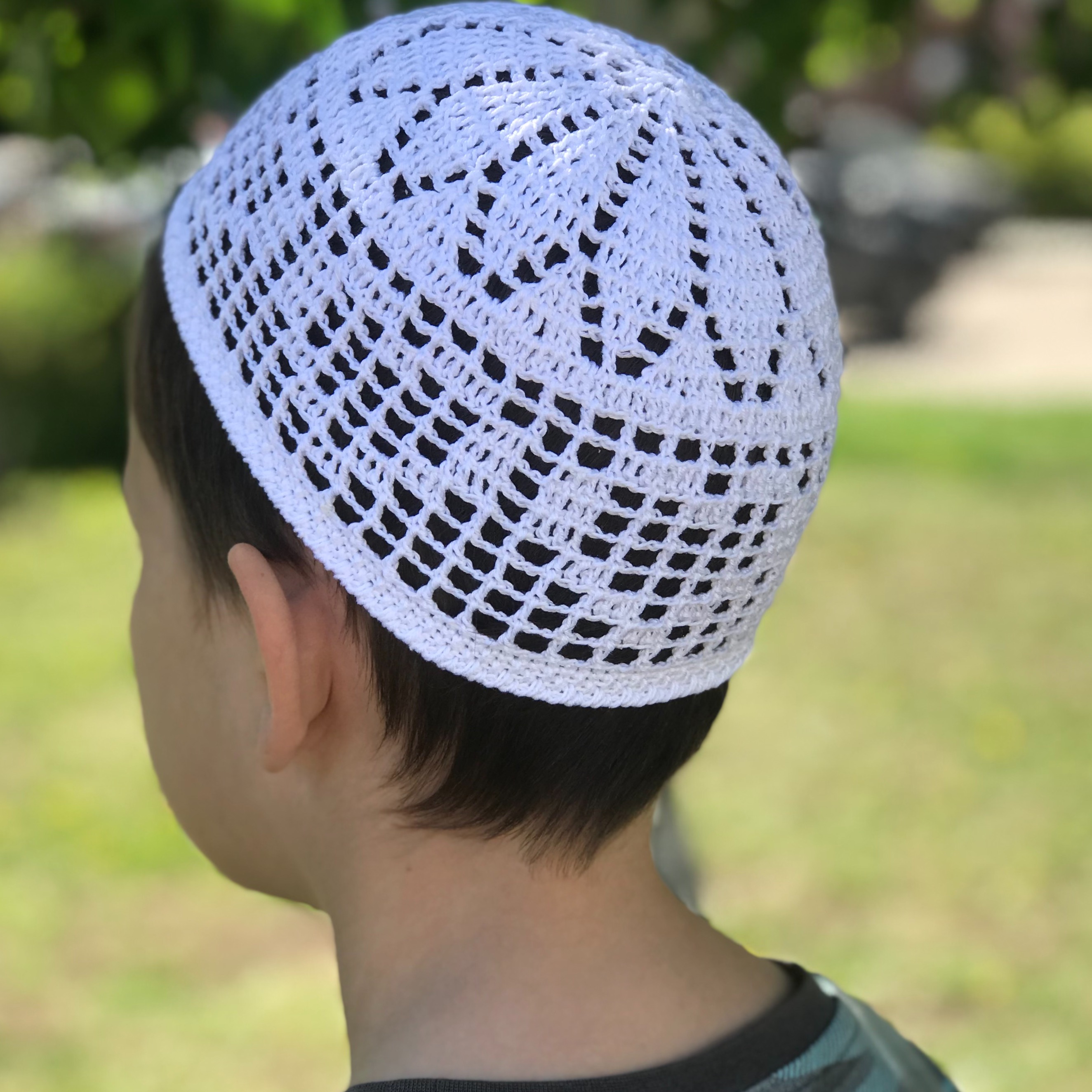 Solid white cotton skull cap adults - Inspire Uplift