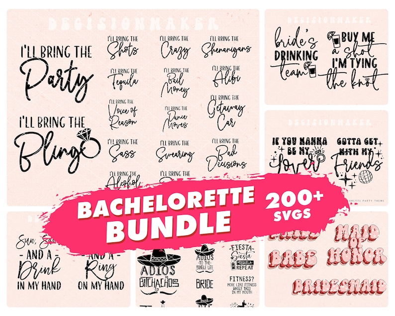 Bachelorette Party Svg, Bridal Party Svg, Bridesmaids Svg, B | Inspire ...