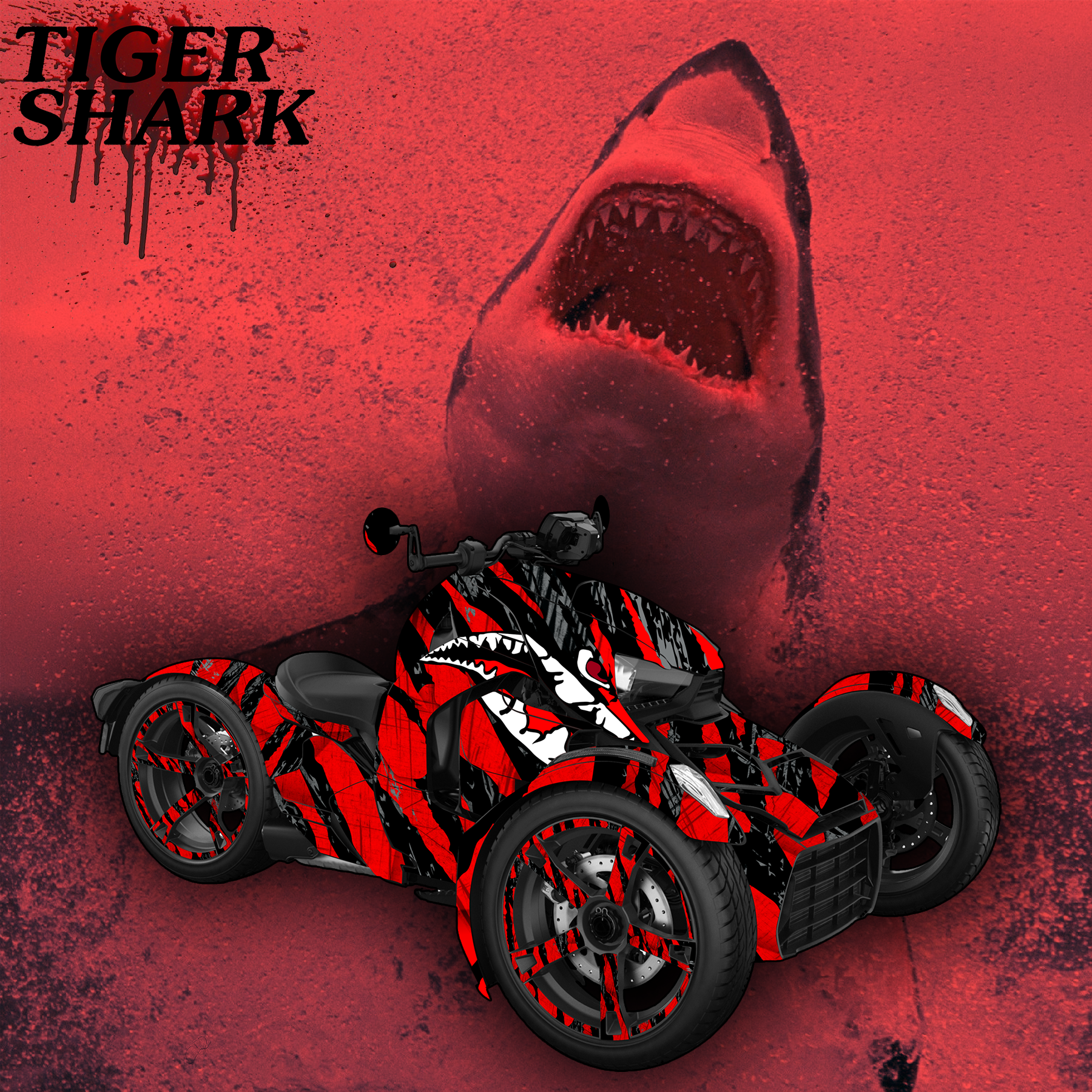Can Am RYKER DECAL STICKER KIT "TIGER SHARK" | Inspire Uplift