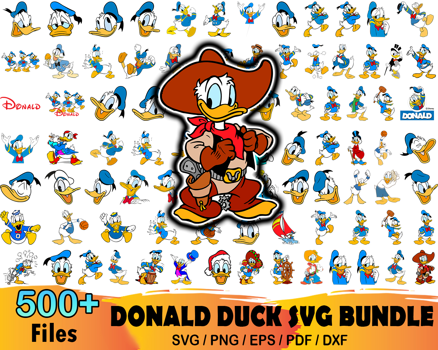 500 Donald Duck Svg Bundle, Disney Svg, Donald Duck Svg - Inspire Uplift
