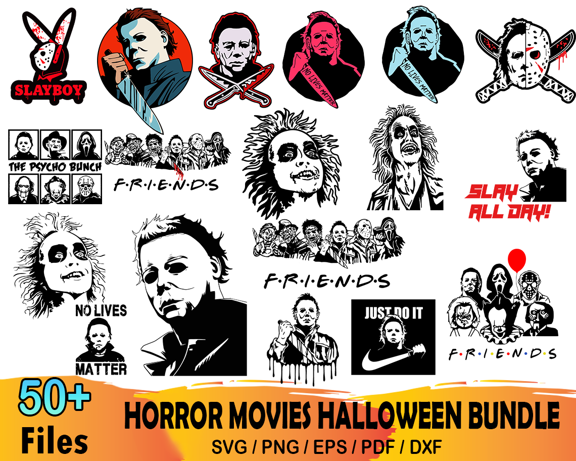 50 Horror Movies Svg Bundle, Halloween Svg - Inspire Uplift