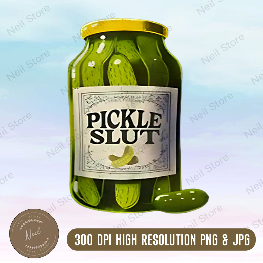Pickle Slut PNG Download, Vintage Canned Pickles PNG, Funny | Inspire ...