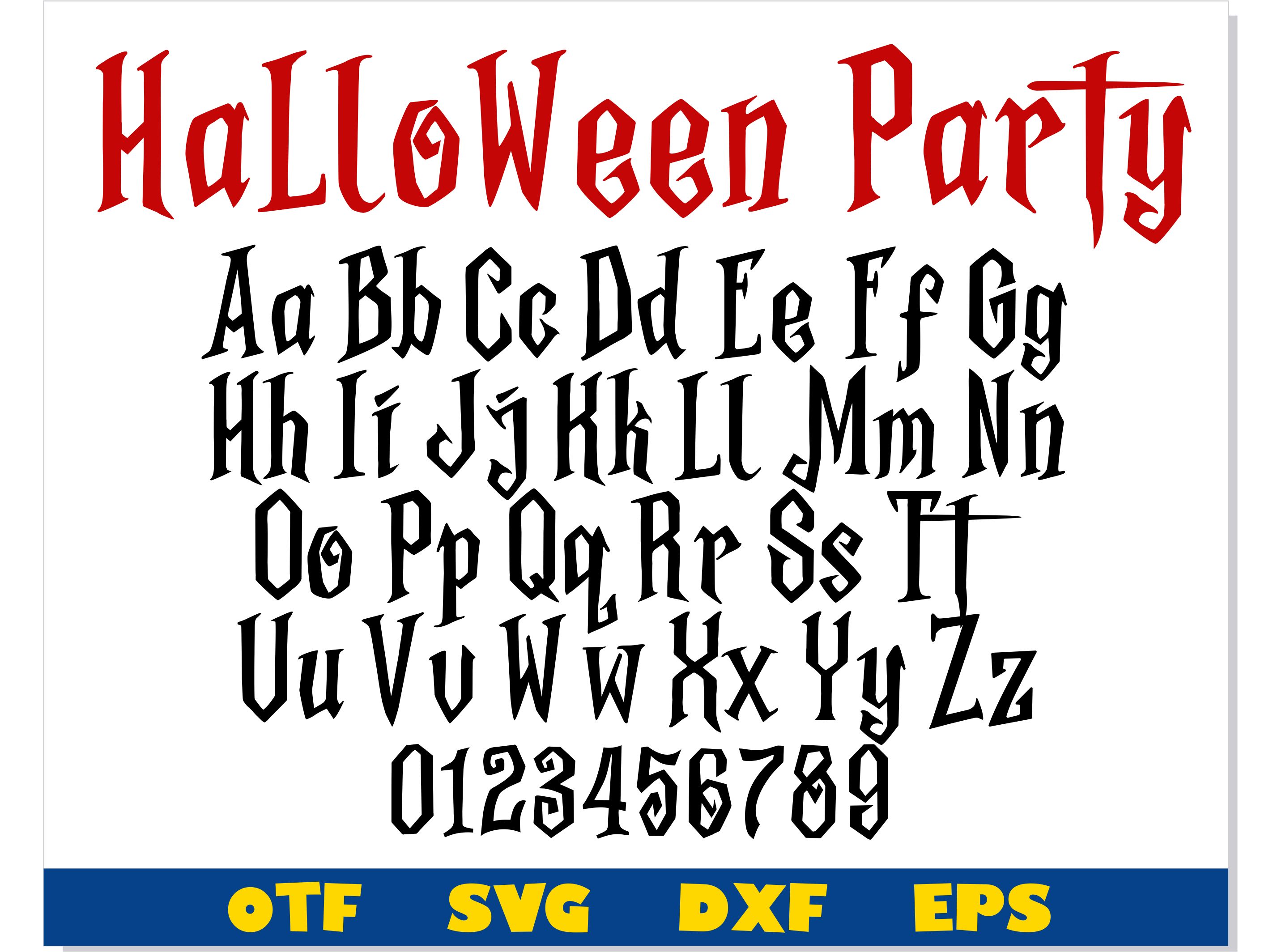 Halloween Font OTF, Halloween font svg, Halloween font for C | Inspire ...