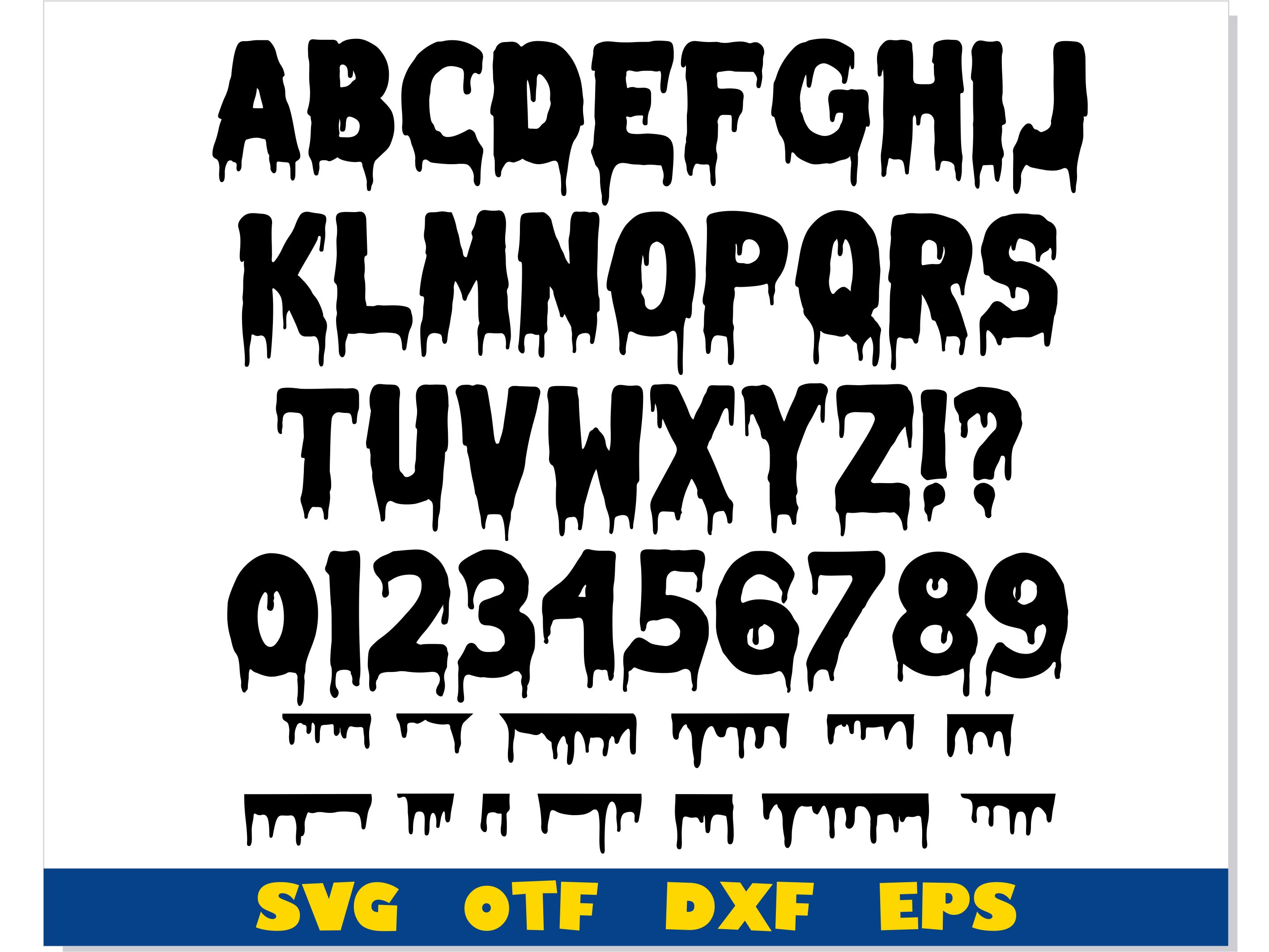 Halloween font svg, Dripping font SVG Cricut, Dripping borde - Inspire ...