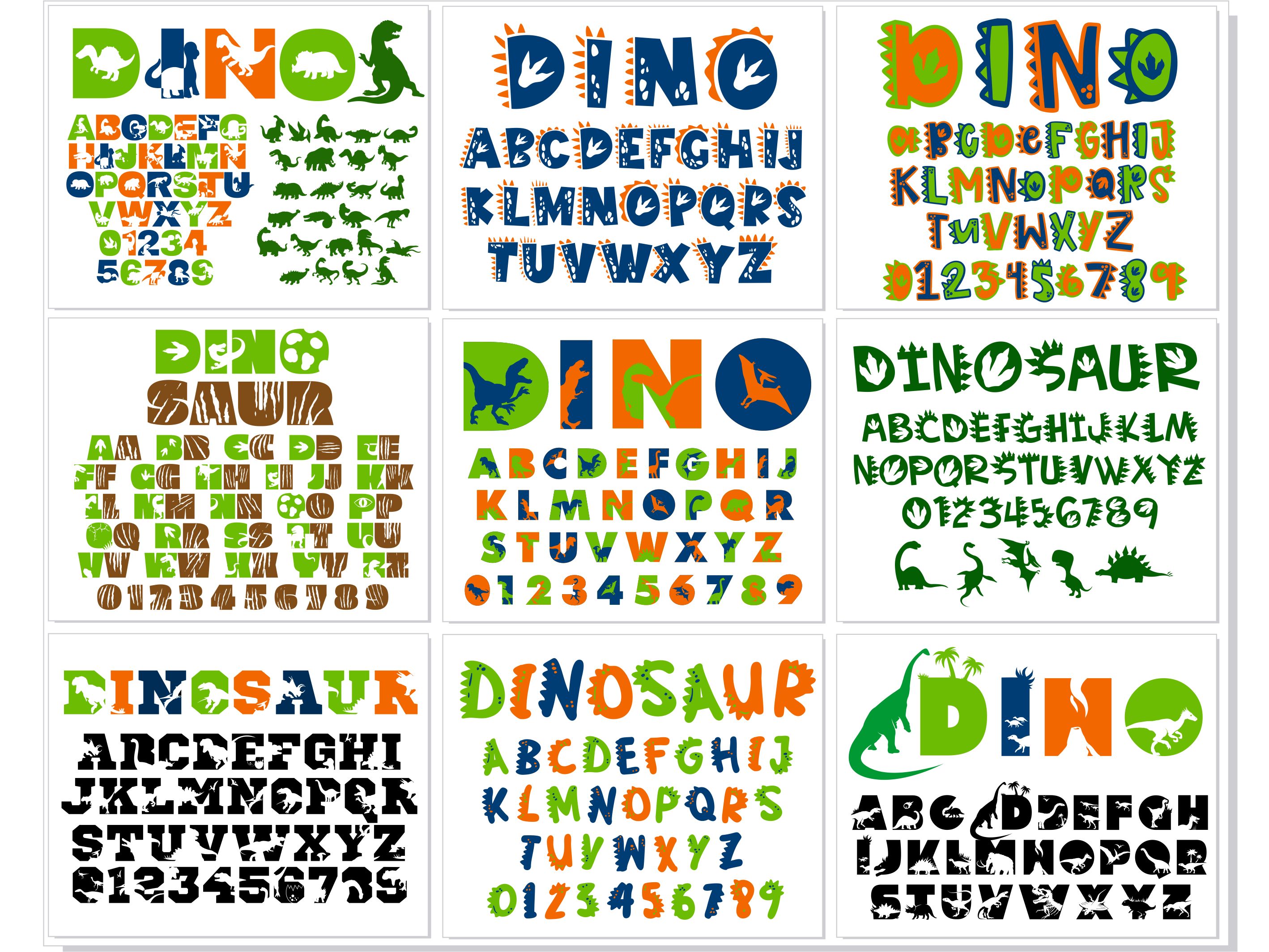 Dinosaur Bundle | Dinosaur Font svg, Dinosaur Font otf, Dino | Inspire ...