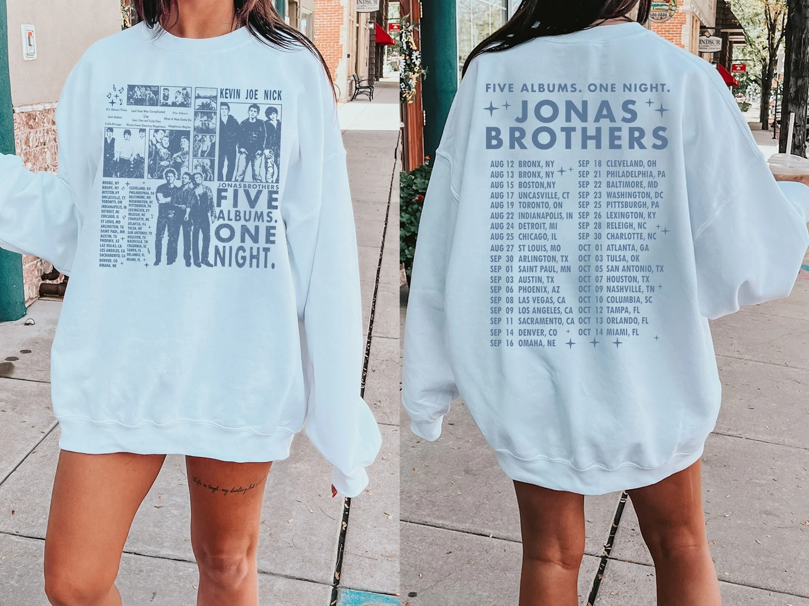 Jonas Brothers Two Sided Shirt, Jonas Brother Merch, Jonas B | Inspire ...