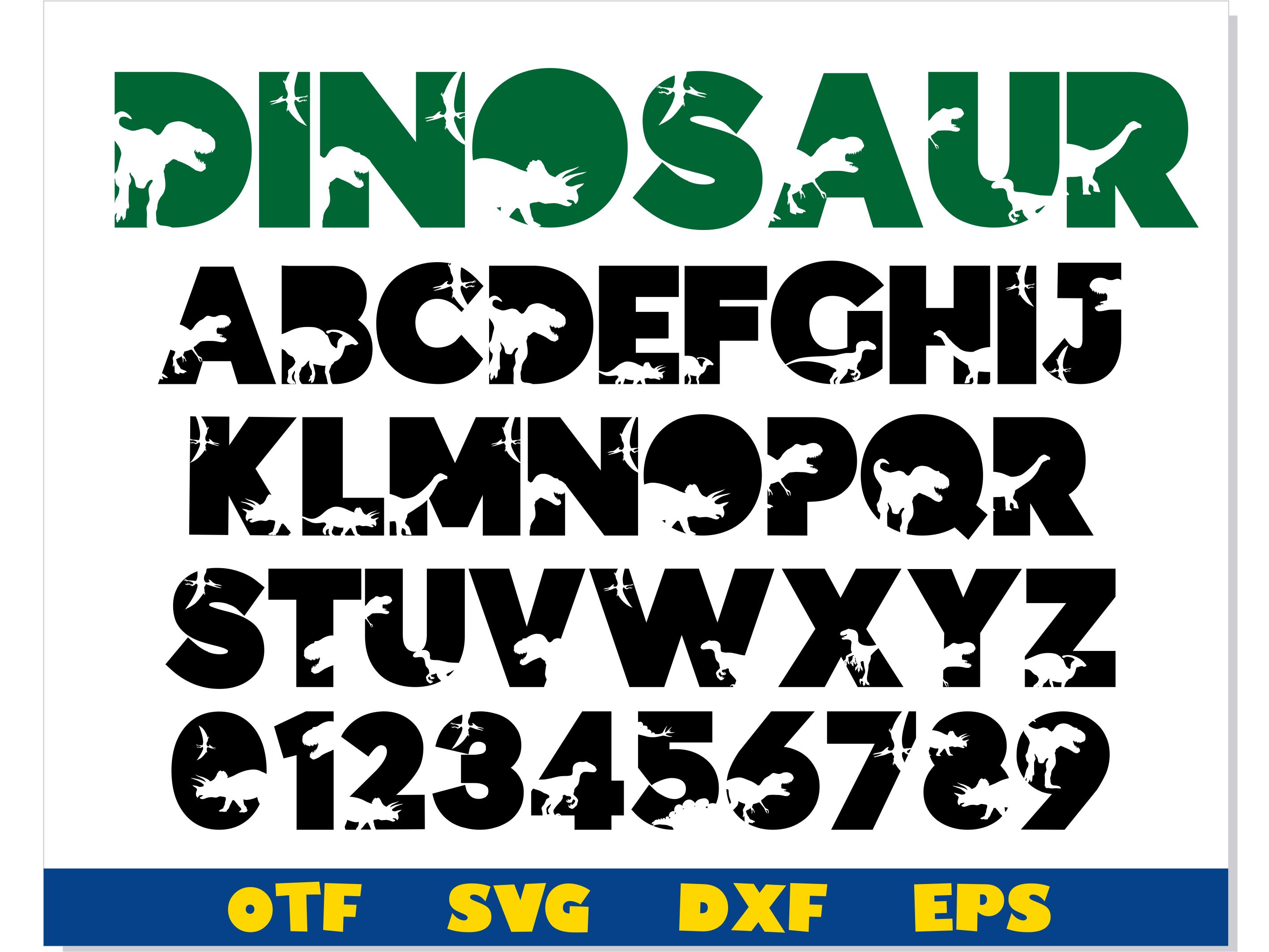 Dinosaur Font otf, Dinosaur Font svg Cricut, Dinosaur Birthd | Inspire Uplift