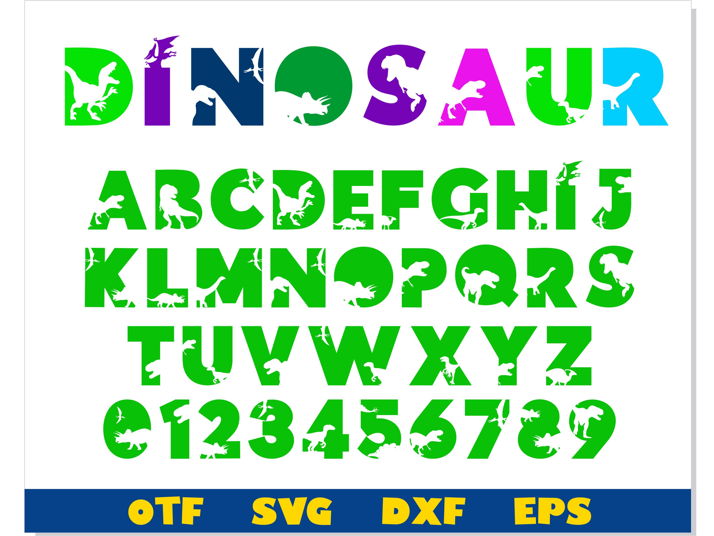 Dinosaur Font otf, Dinosaur Font SVG Cricut, Dino Font, Baby | Inspire Uplift