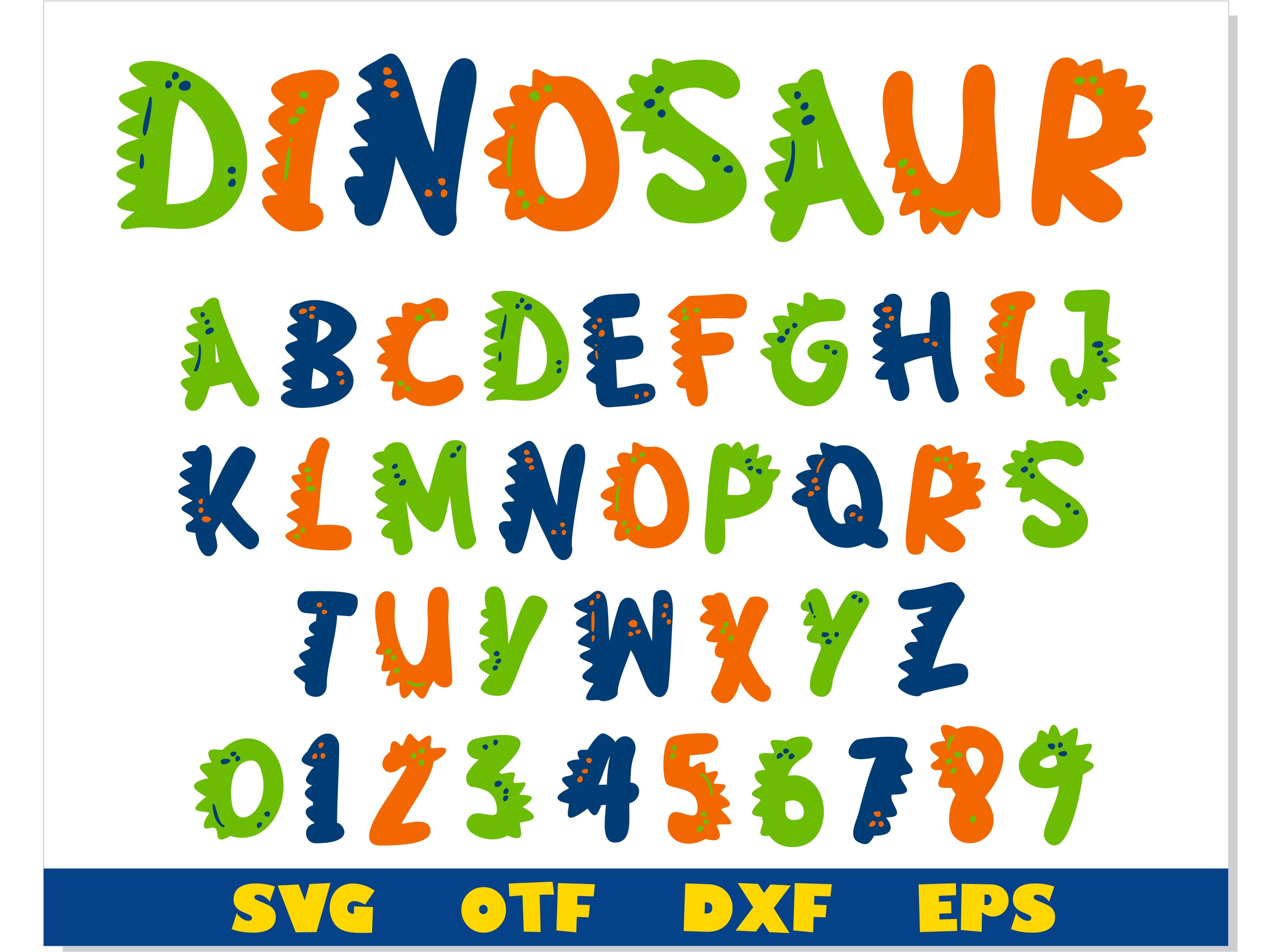 Dinosaur Font SVG Layered, Dinosaur Font svg, Dinosaur lette | Inspire Uplift