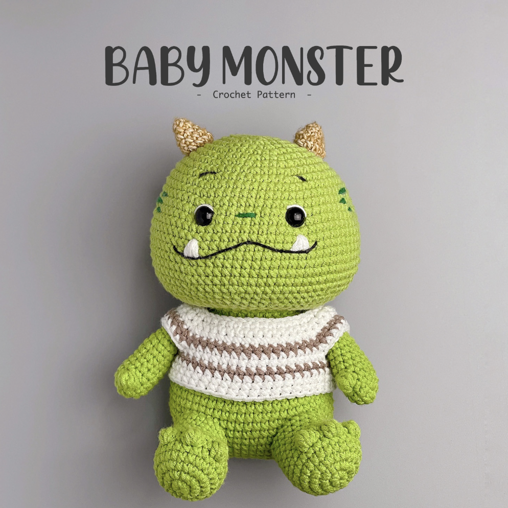 Baby Monster Amigurumi: Adorable Crochet Doll Pattern | Croc | Inspire ...