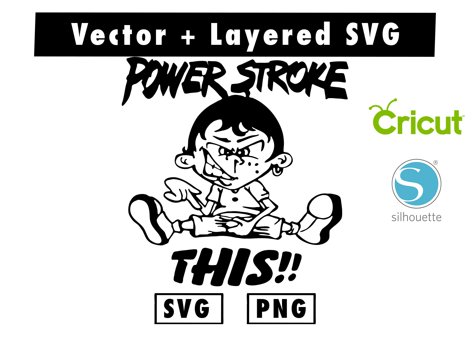 power stroke this svg and png files for cricut machine , ani - Inspire ...