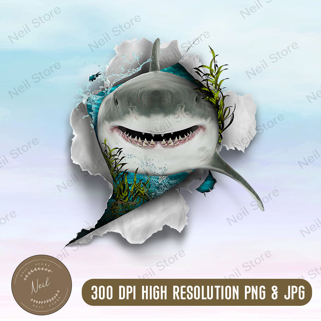 Shark Watercolor PNG Commercial Use Clip Art, Sea Art Clipar | Inspire ...