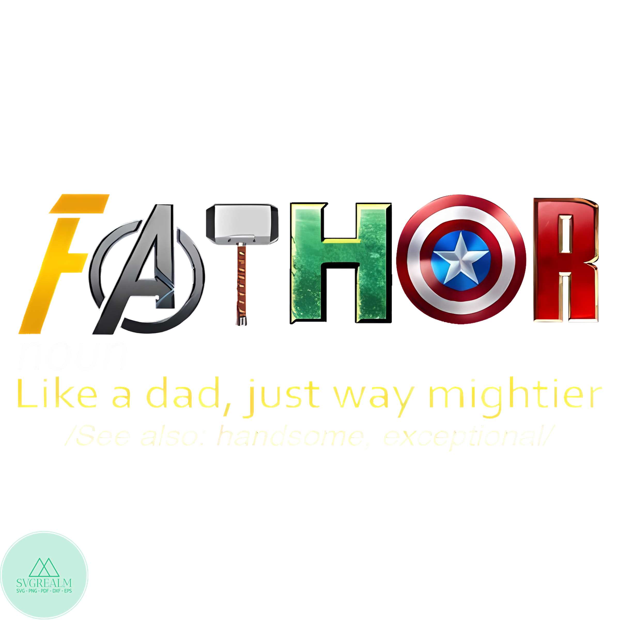 Fathor Thor Avengers Superhero Fathers Day Png Silhouette Fi | Inspire ...