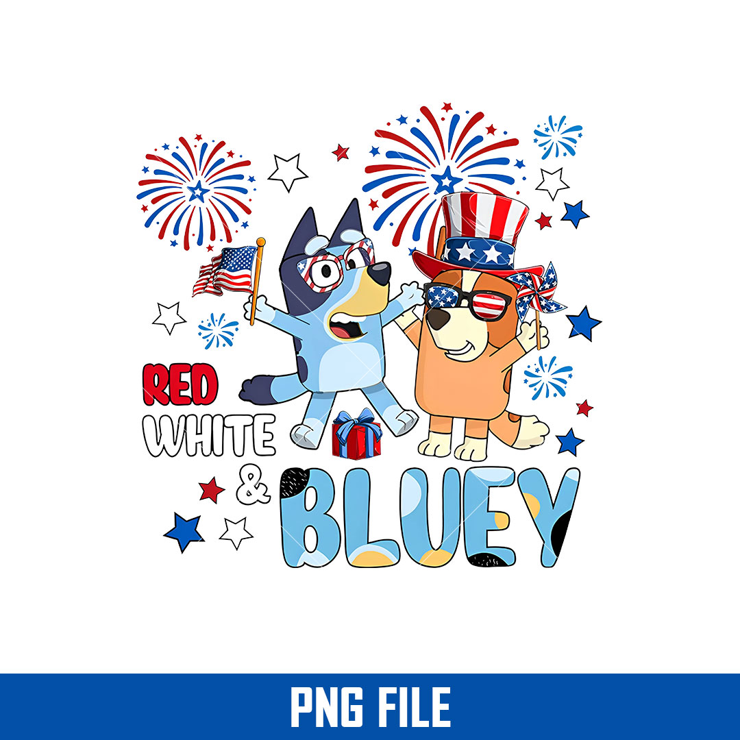Red White Bluey Png, 4th Of July Png, Bluey 4th Of July Png, | Inspire ...