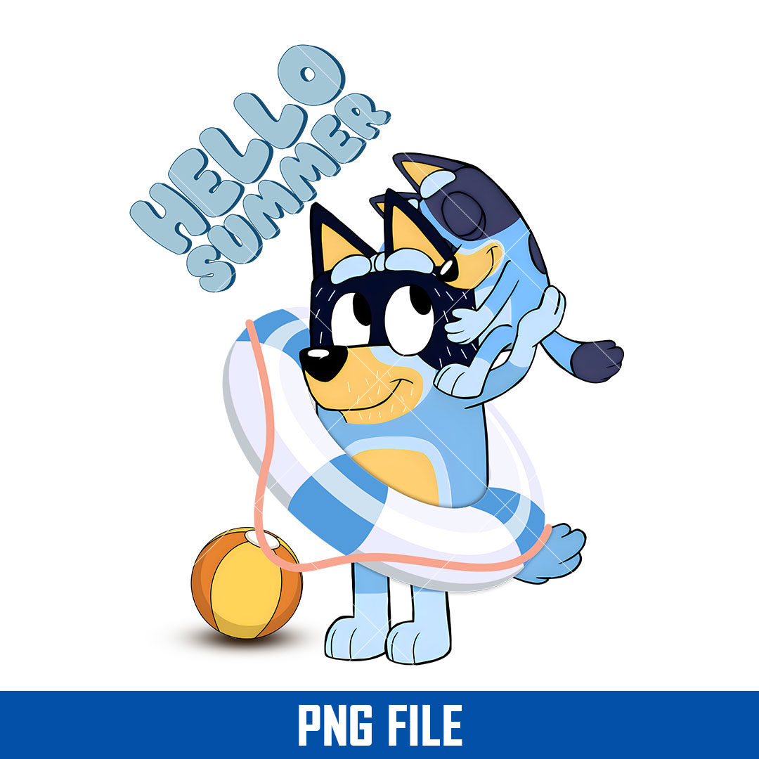 Bluey Hello Summer Png, Bluey Vacation Png, Bluey Png, Carto | Inspire ...