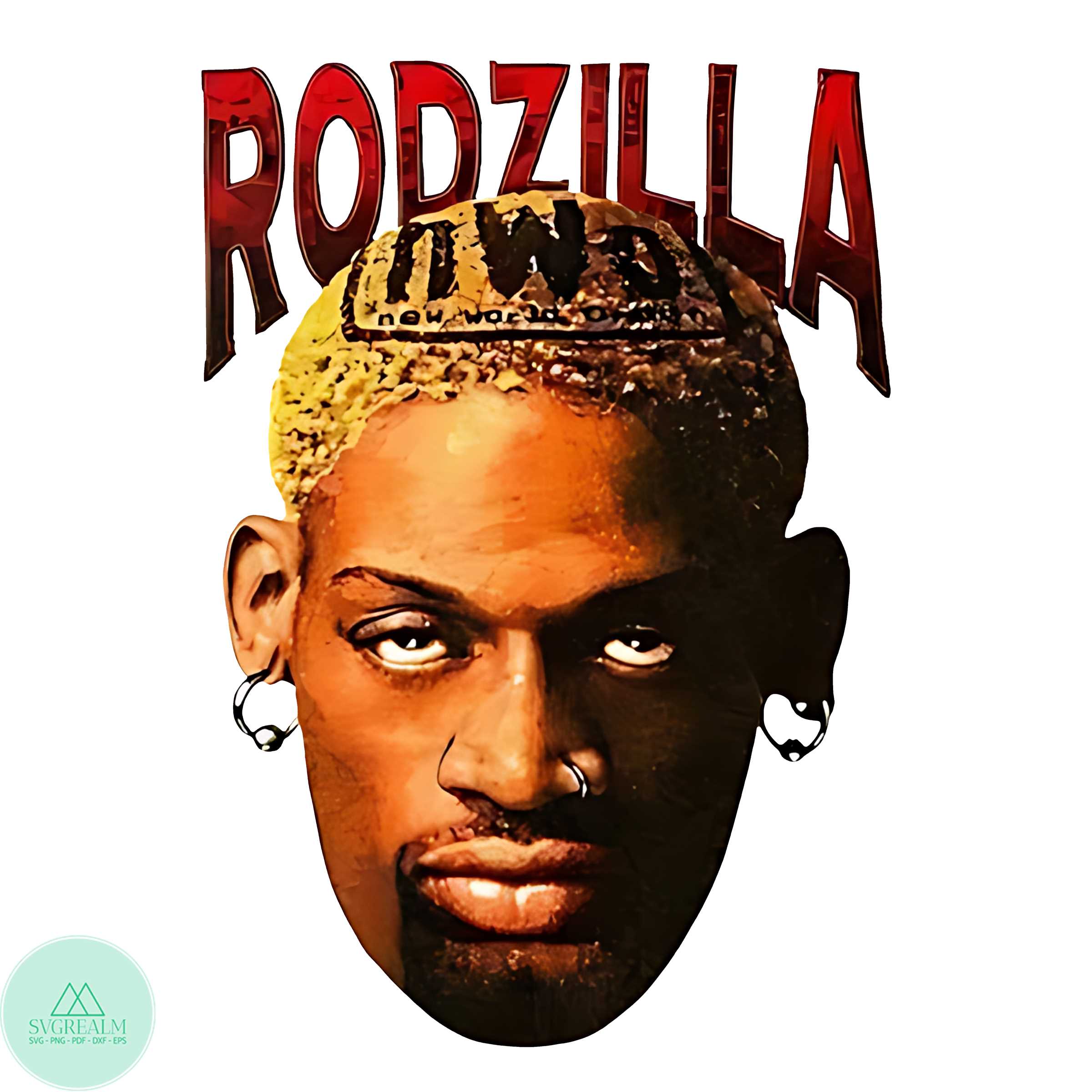 Dennis Rodman Rodzilla Png Silhouette Sublimation Files | Inspire Uplift