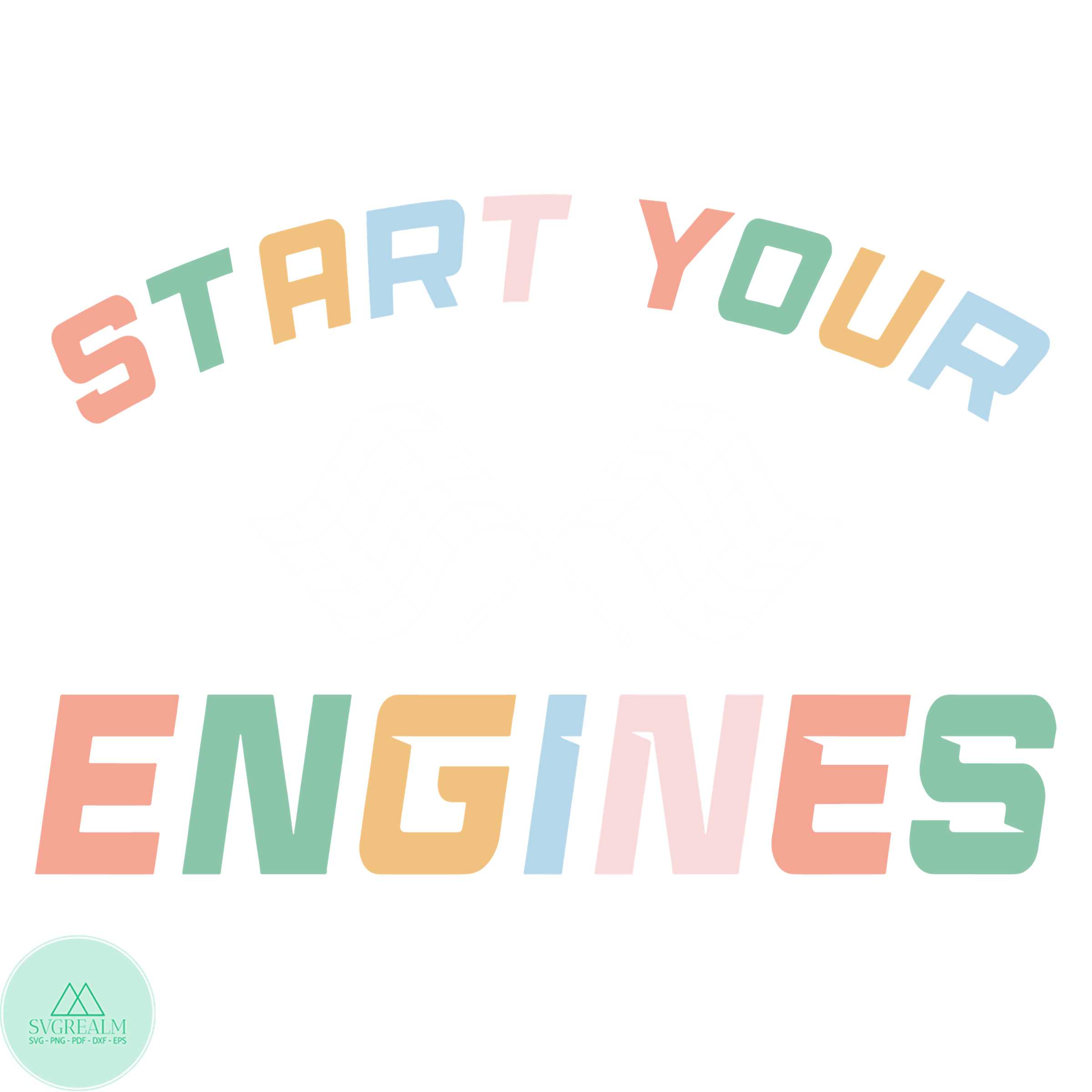 Race Day Start Your Engines SVG Graphic Design Files | Inspire Uplift