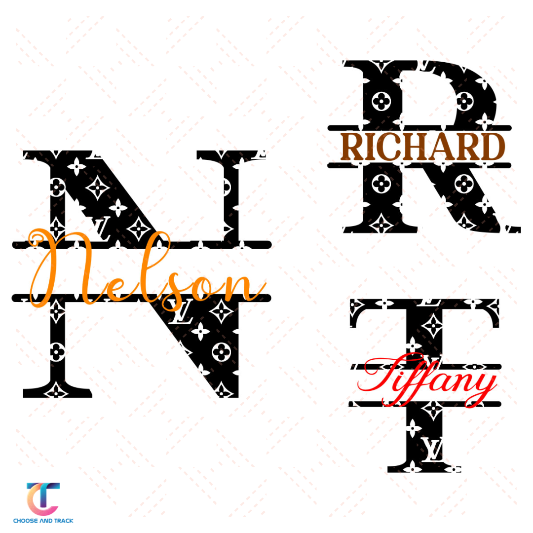 LV Monogram Alphabet Svg, Trending Svg, Fancy Monogram Svg, | Inspire ...