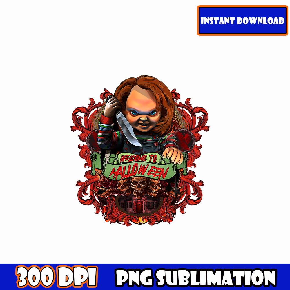 Chucky welcome to haloween Svg,Horror Characters SVG, Horror - Inspire ...