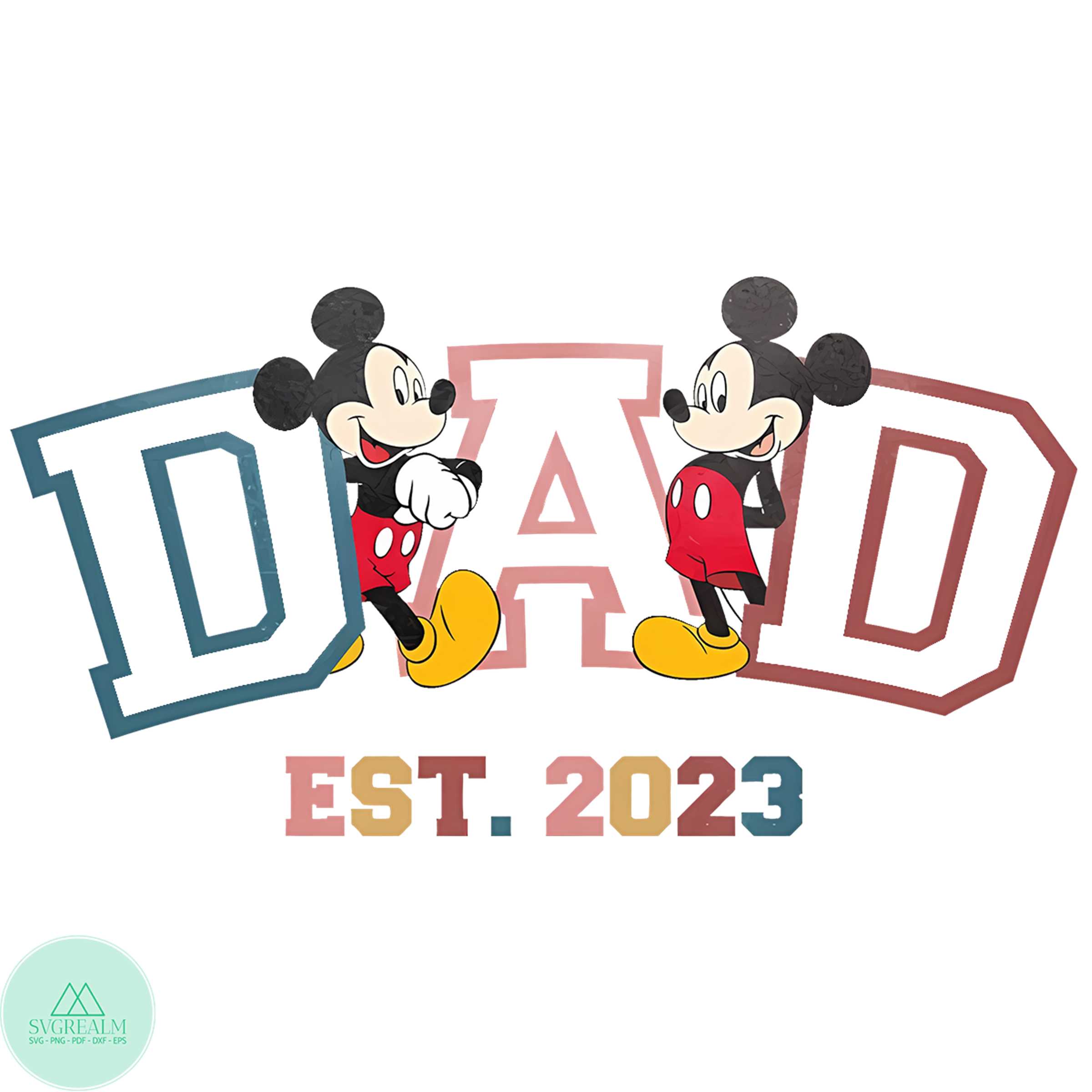 Disney Dad Mickey Png Silhouette Sublimation Files | Inspire Uplift