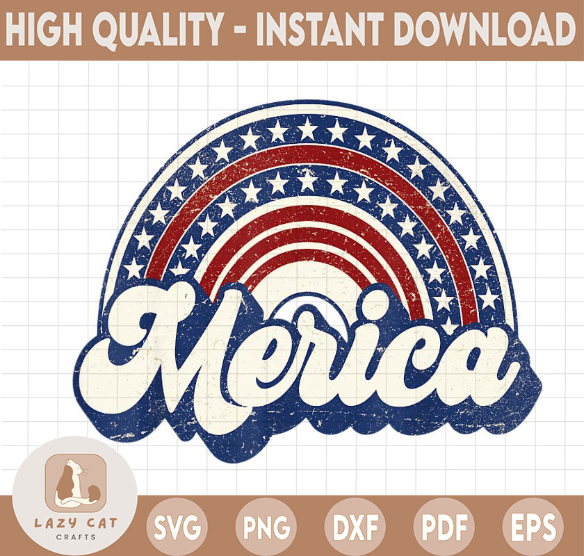 Vintage Merica png, Retro Merica png, Merica png, 4th of Jul | Inspire ...