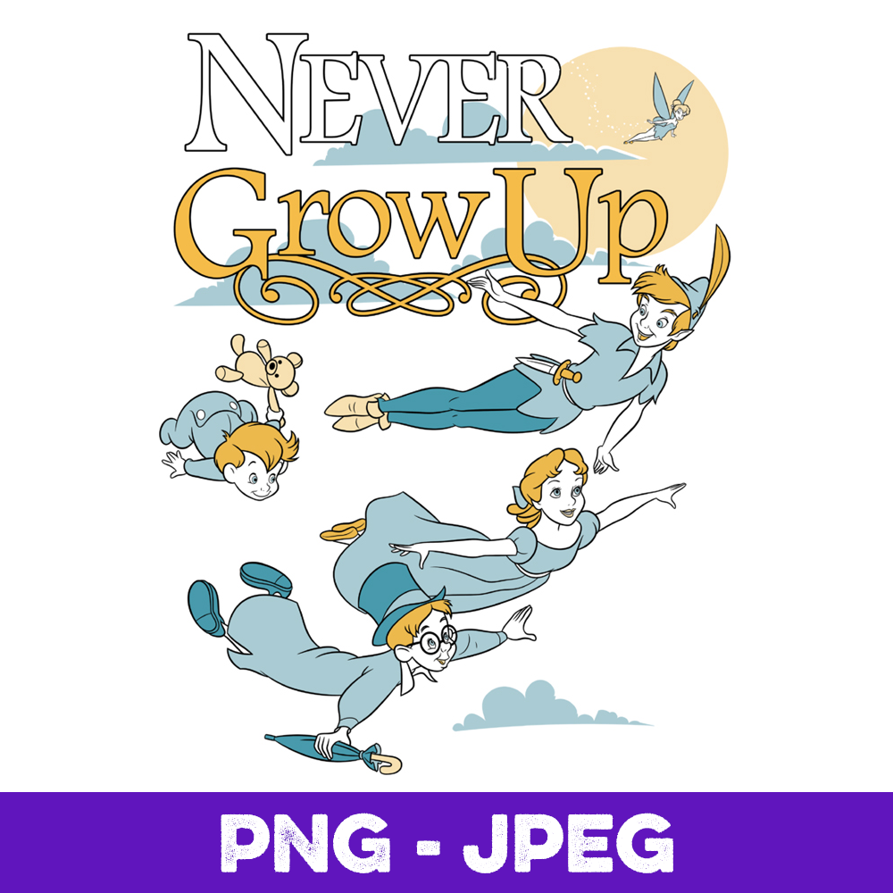 Disney Peter Pan Group Shot Never Grow Up Night Portrait V1 | Inspire ...