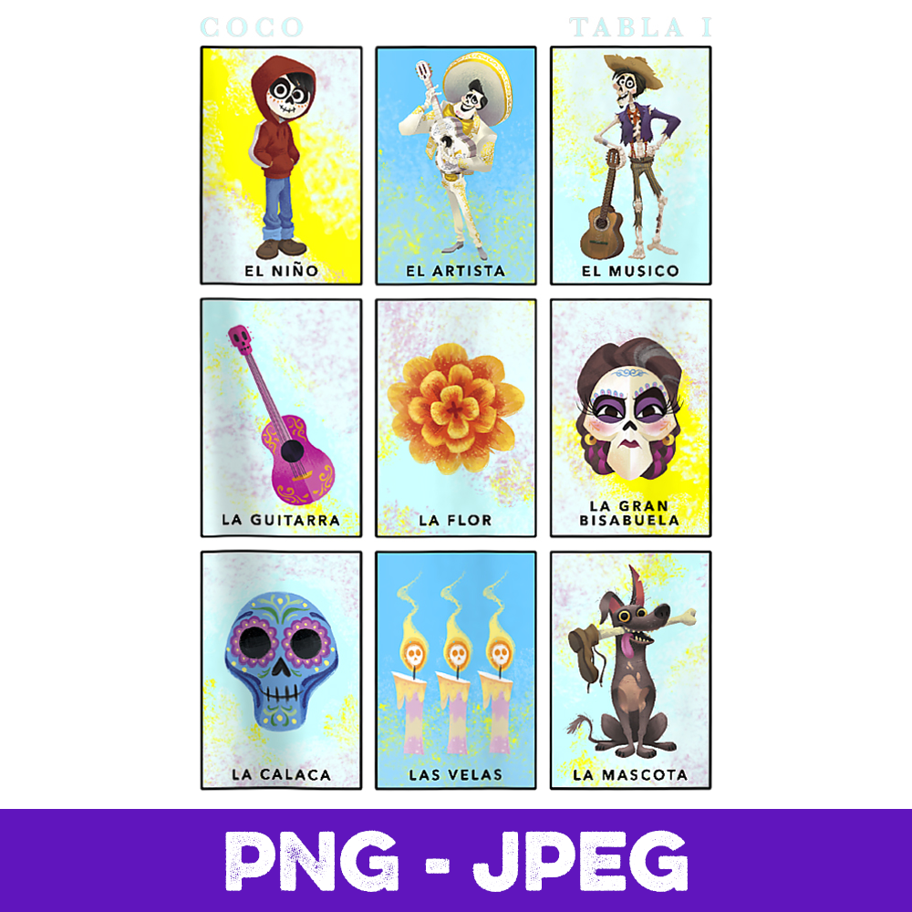 Disney Pixar Coco Group Shot Table 1 Panels V2 - Inspire Uplift