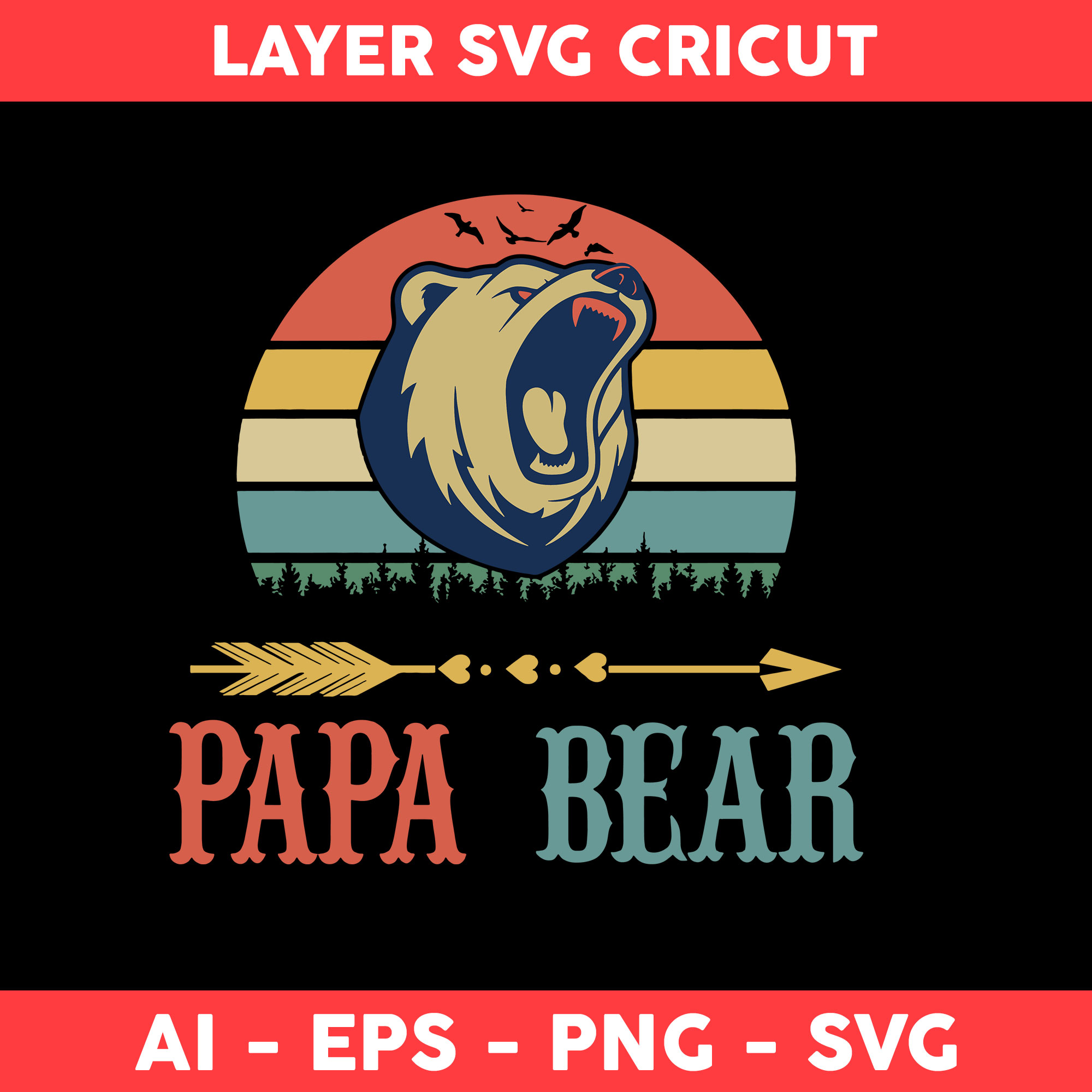 Papa Bear Svg, Dad Bear Svg, Papa Svg, Bear Svg, Father's Da | Inspire ...