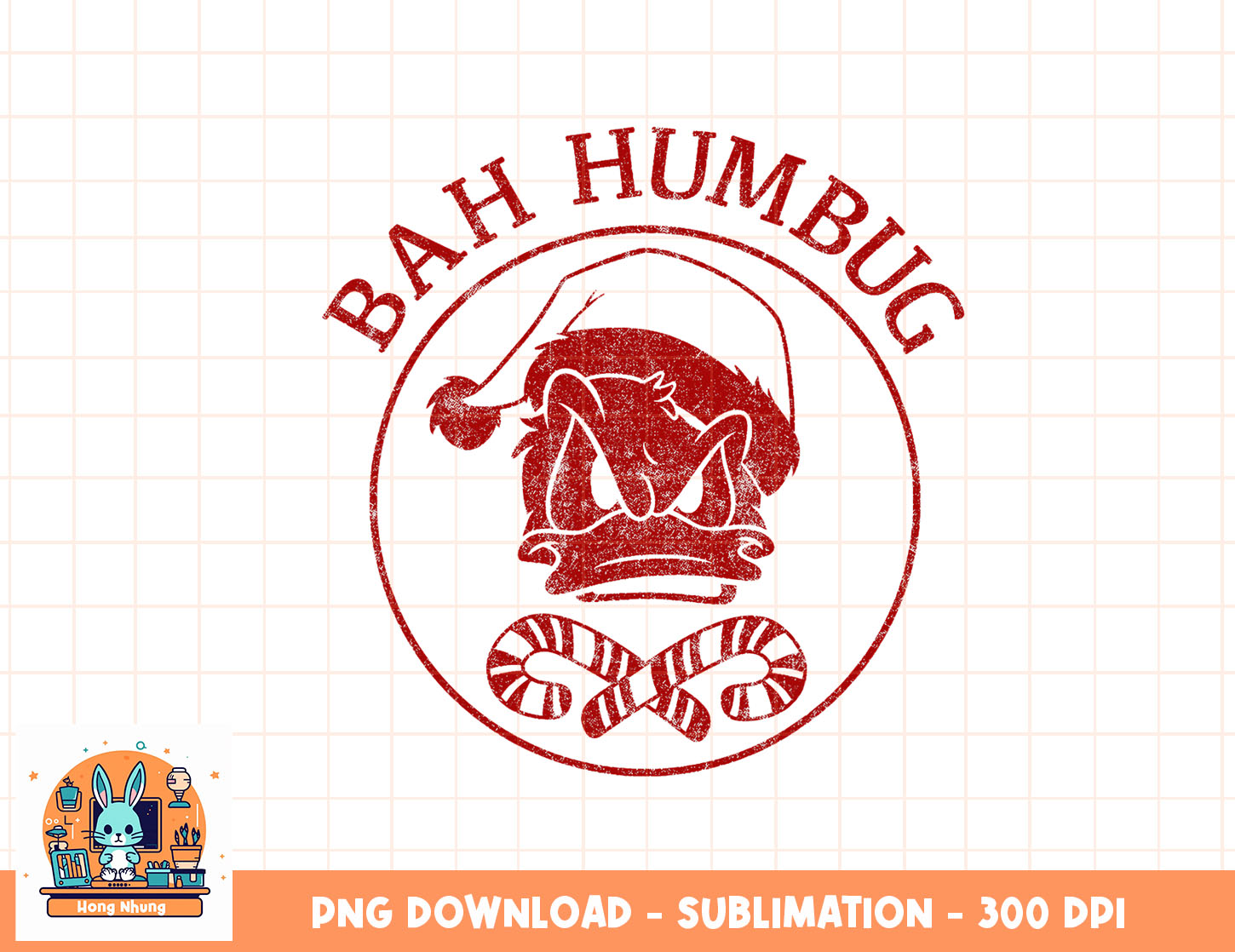 Disney Donald Duck Bah Humbug Christmas Portrait png, sublim - Inspire ...