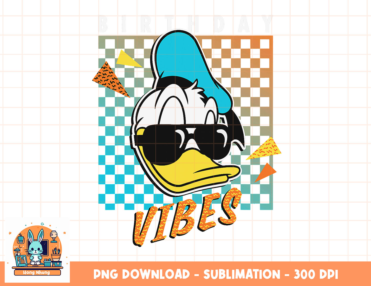 Disney Donald Duck Birthday Vibes 80s png, sublimation, digi - Inspire ...