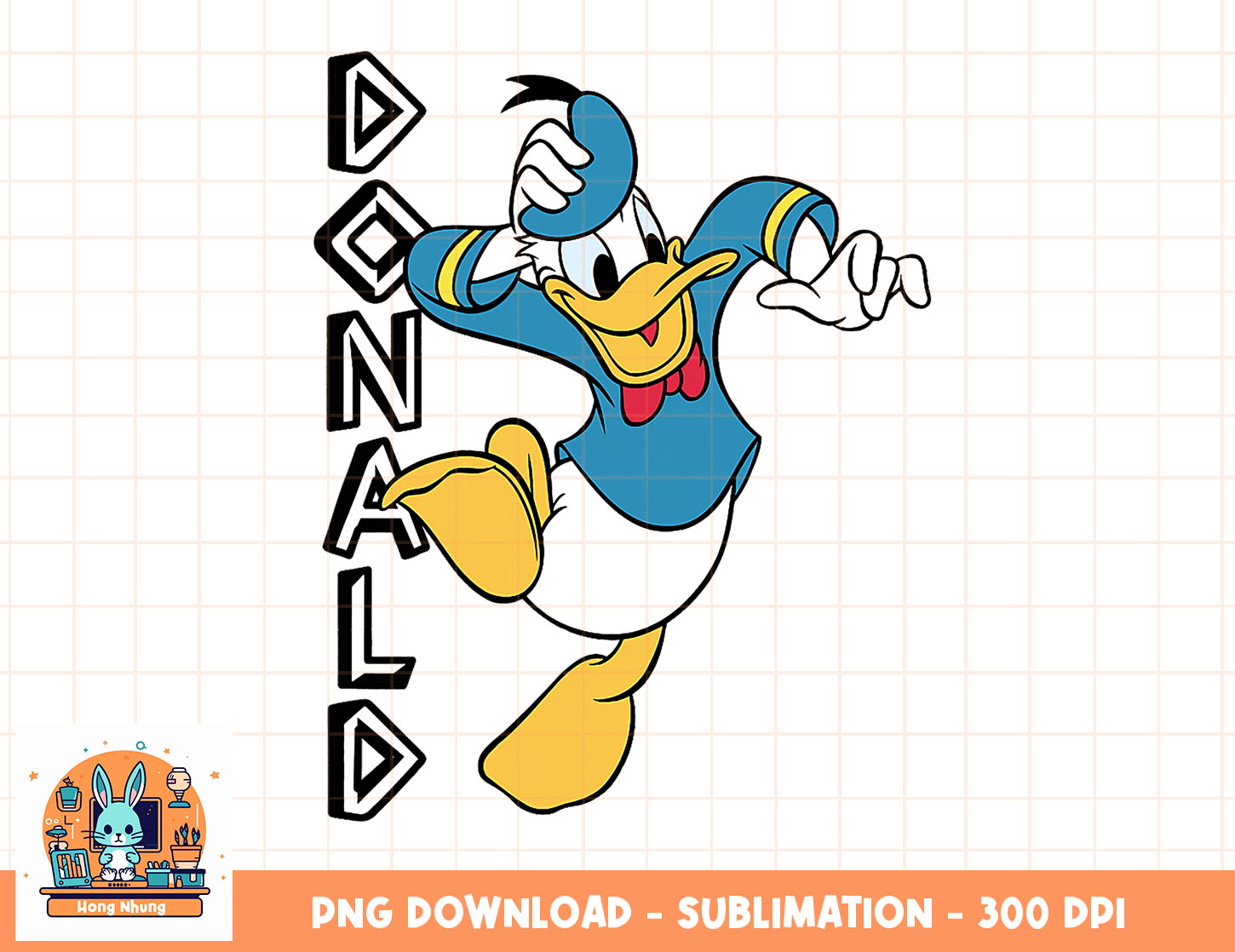 Disney Donald Duck Jumping png, sublimation, digital downloa | Inspire ...