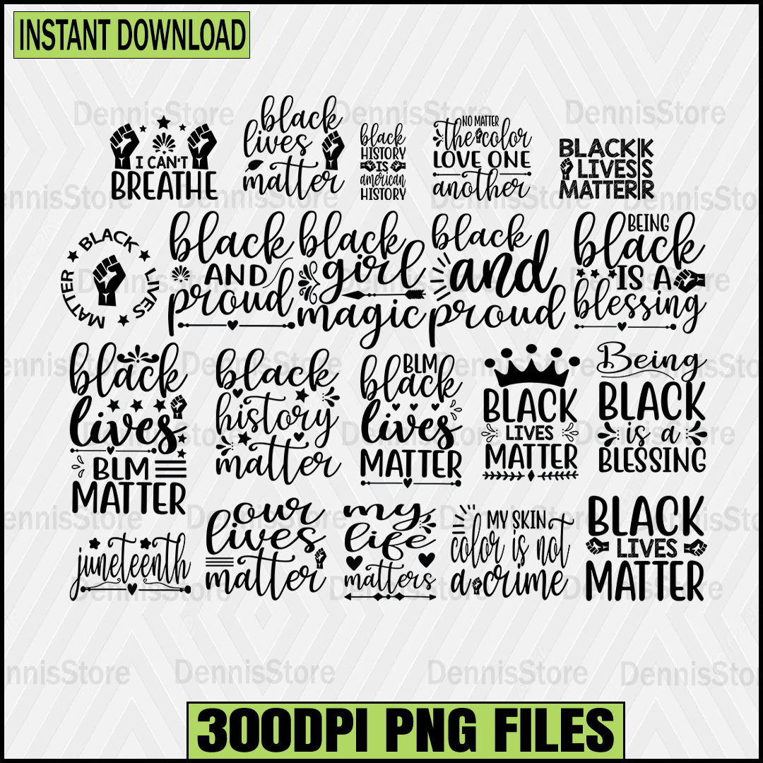 Black Lives Matter Png Bundle,Juneteenth Png Bundle,Juneteen - Inspire ...