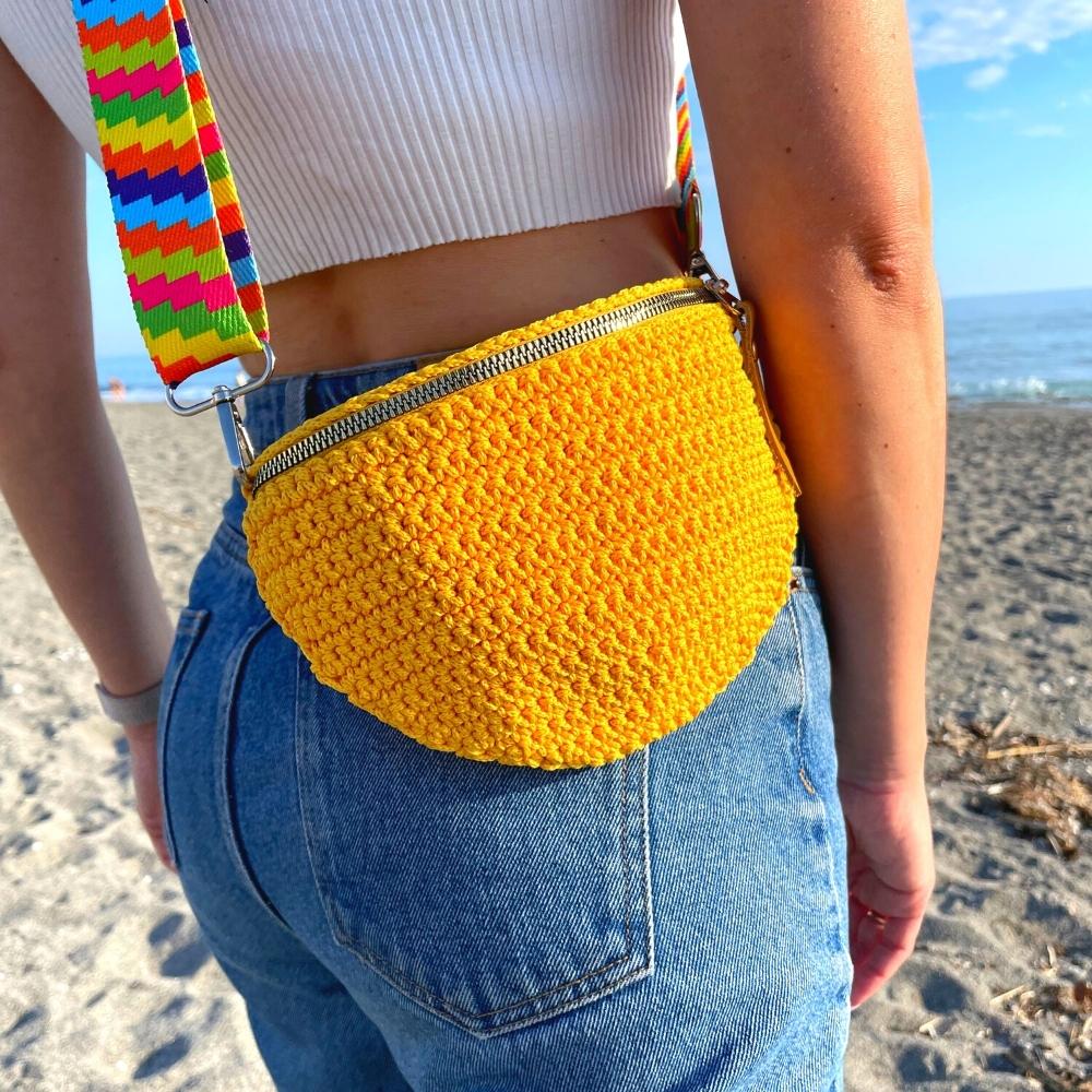 Crochet Fanny pack pattern, summer crossbody purse, small me | Inspire ...