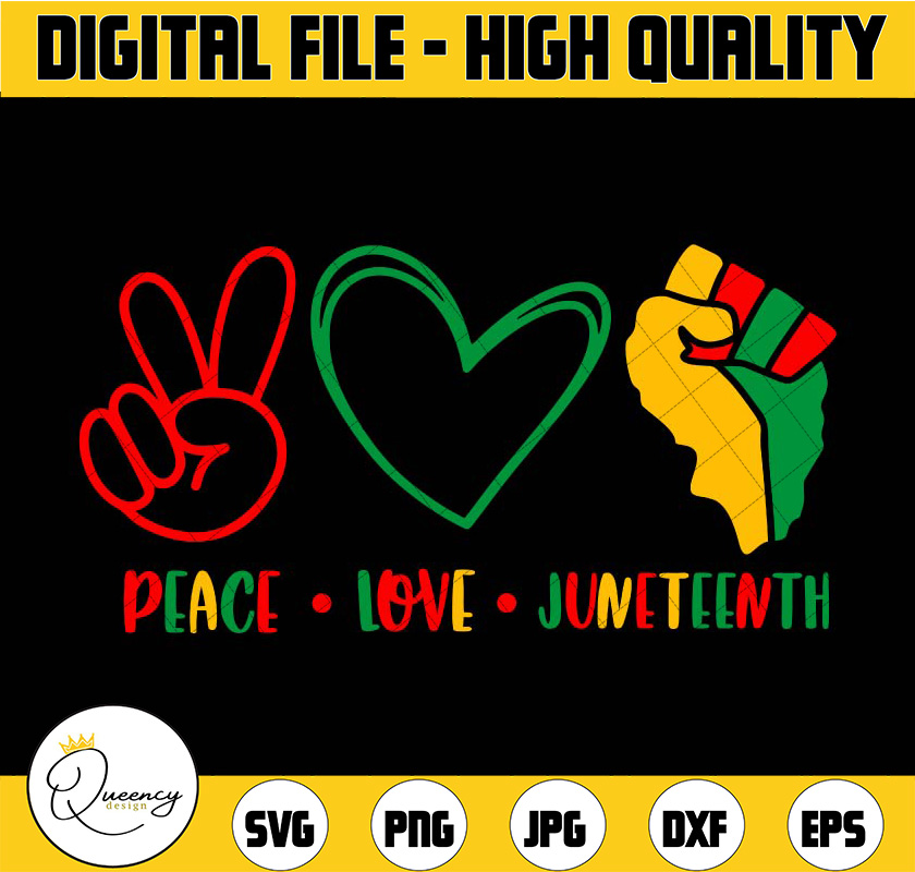 Peace Love Juneteenth SVG Freedom Day SVG Cut File vinyl dec | Inspire ...