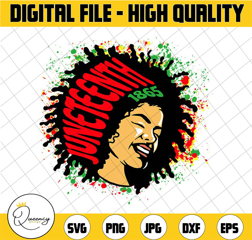Retro Juneteenth 1865 Black Woman Splash Art Freedom Junetee - Inspire ...