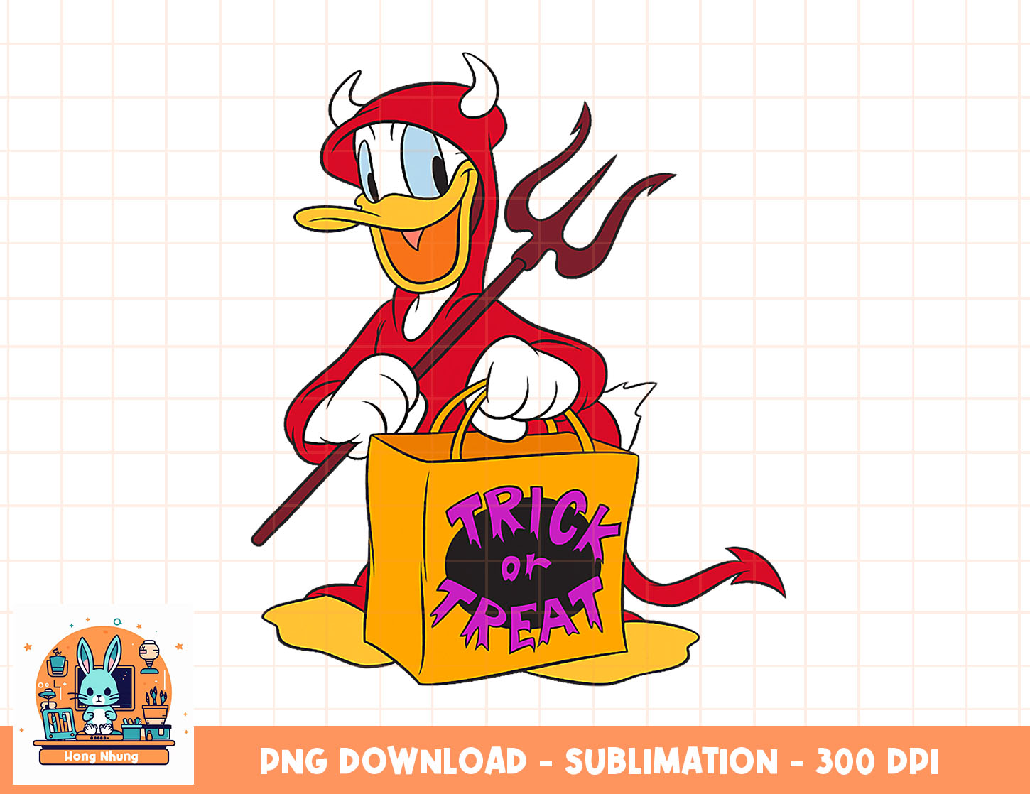 Disney Halloween Donald Duck Devil Trick or Treat png, subli | Inspire ...