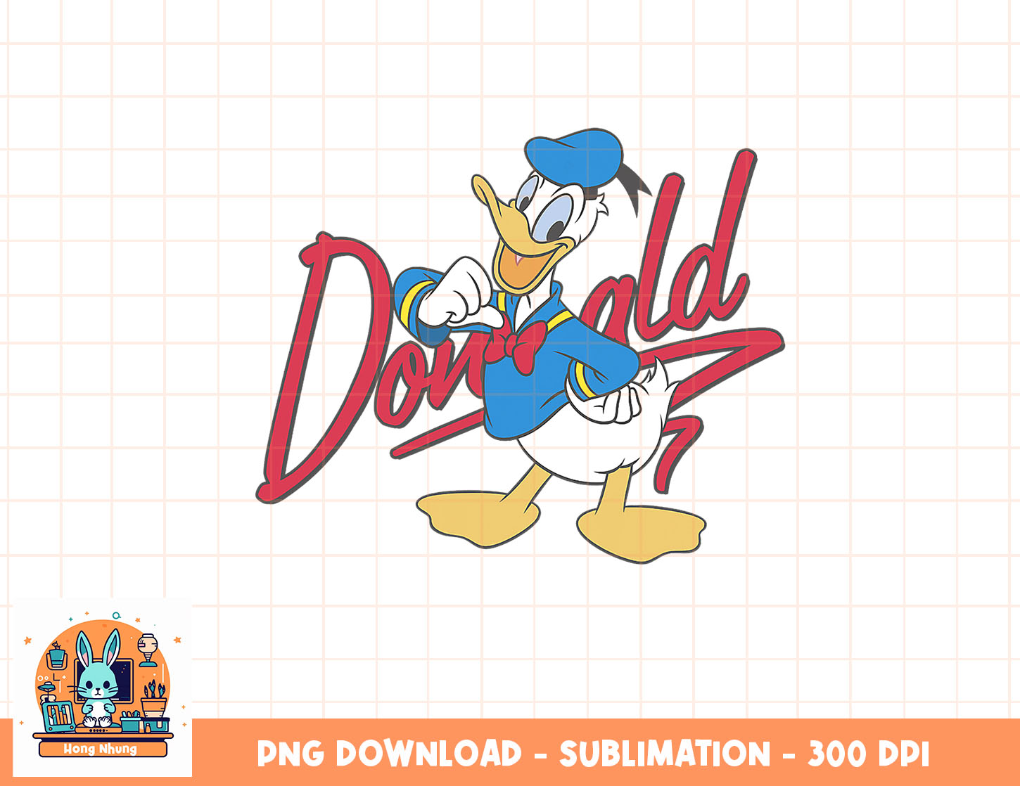 Disney Mickey And Friends Donald Duck Signature Portrait png | Inspire ...