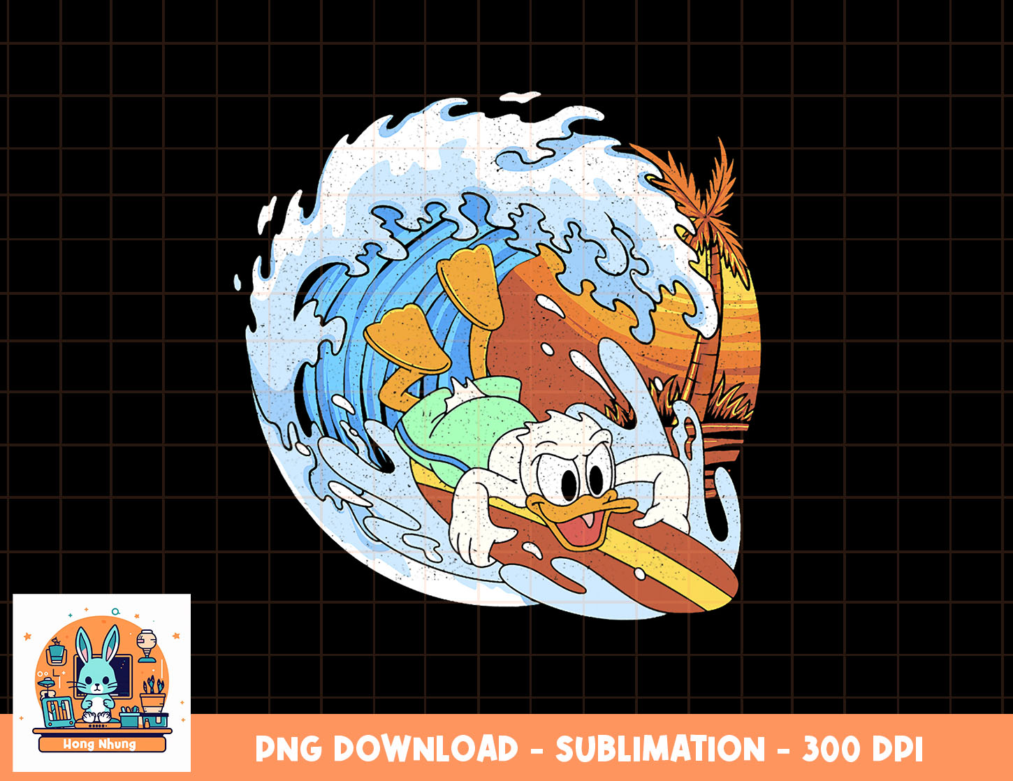 Disney Mickey and Friends Donald Duck Surfing png, sublimati - Inspire ...