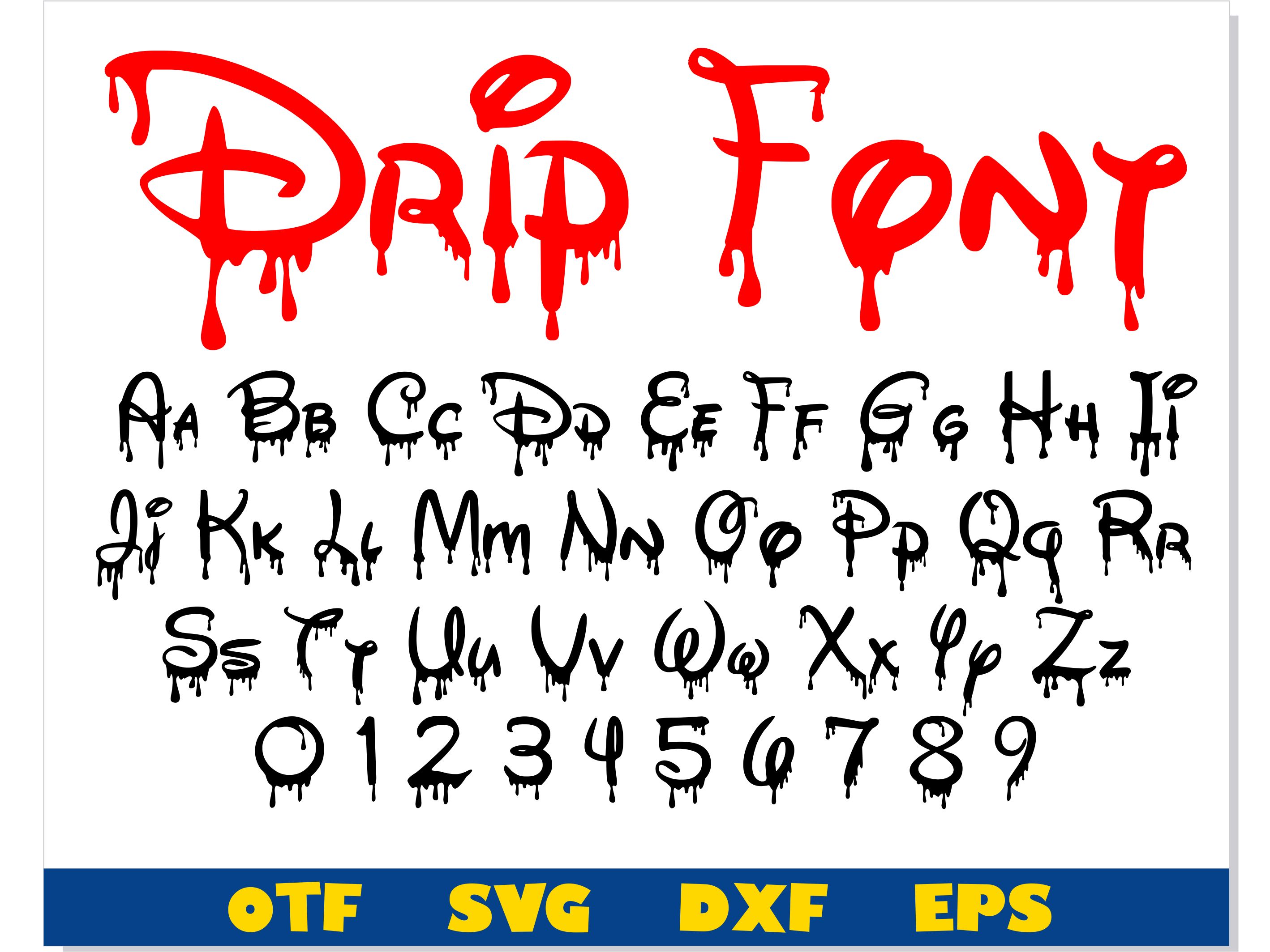 Disney Dripping font OTF | Halloween Disney font SVG, Hallow | Inspire ...