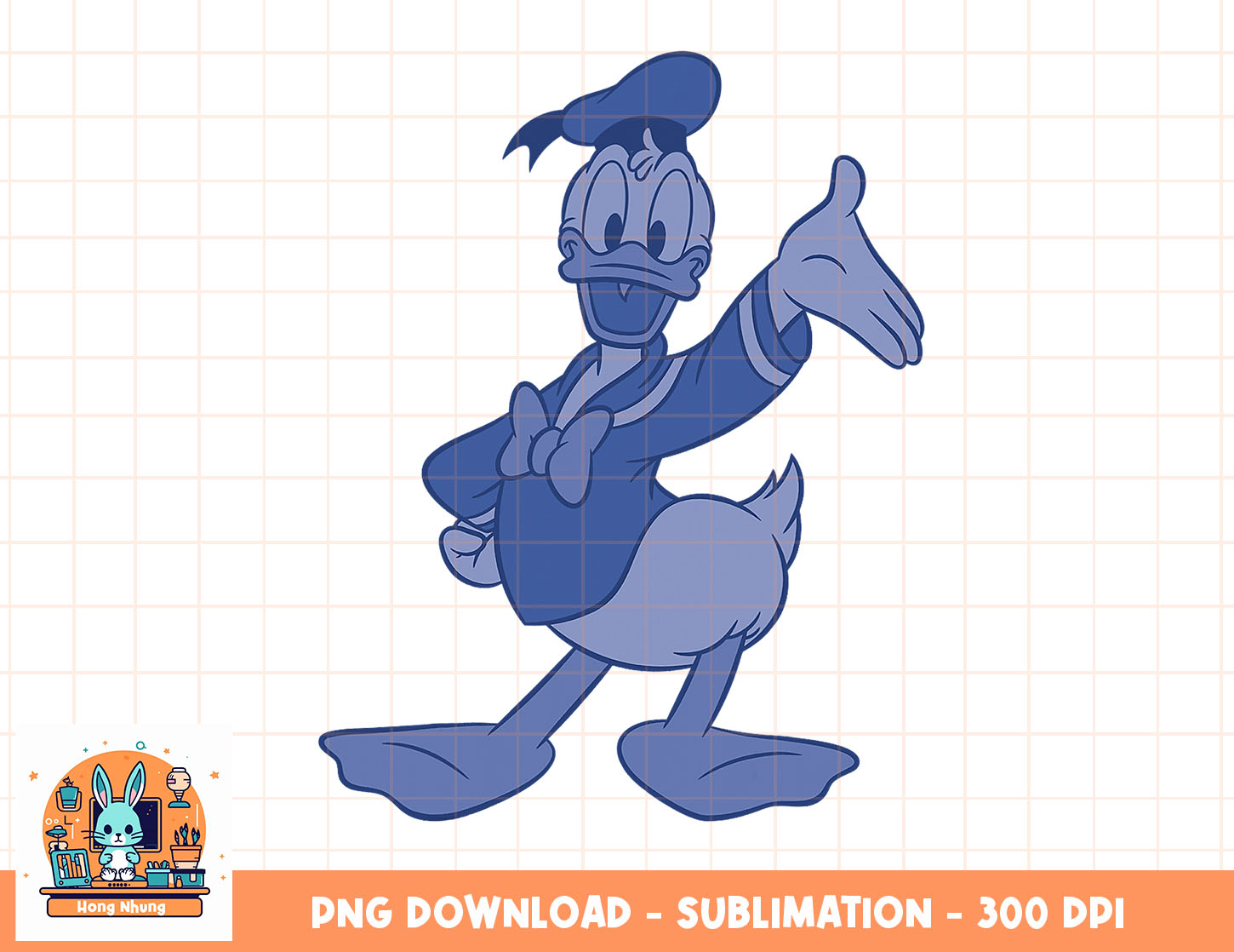 Disney Mickey And Friends Donald Duck Tonal Portrait png, su | Inspire ...