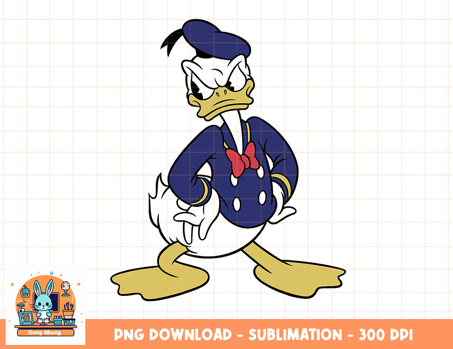 Disney Mickey And Friends Donald Duck Vintage Portrait png, - Inspire ...