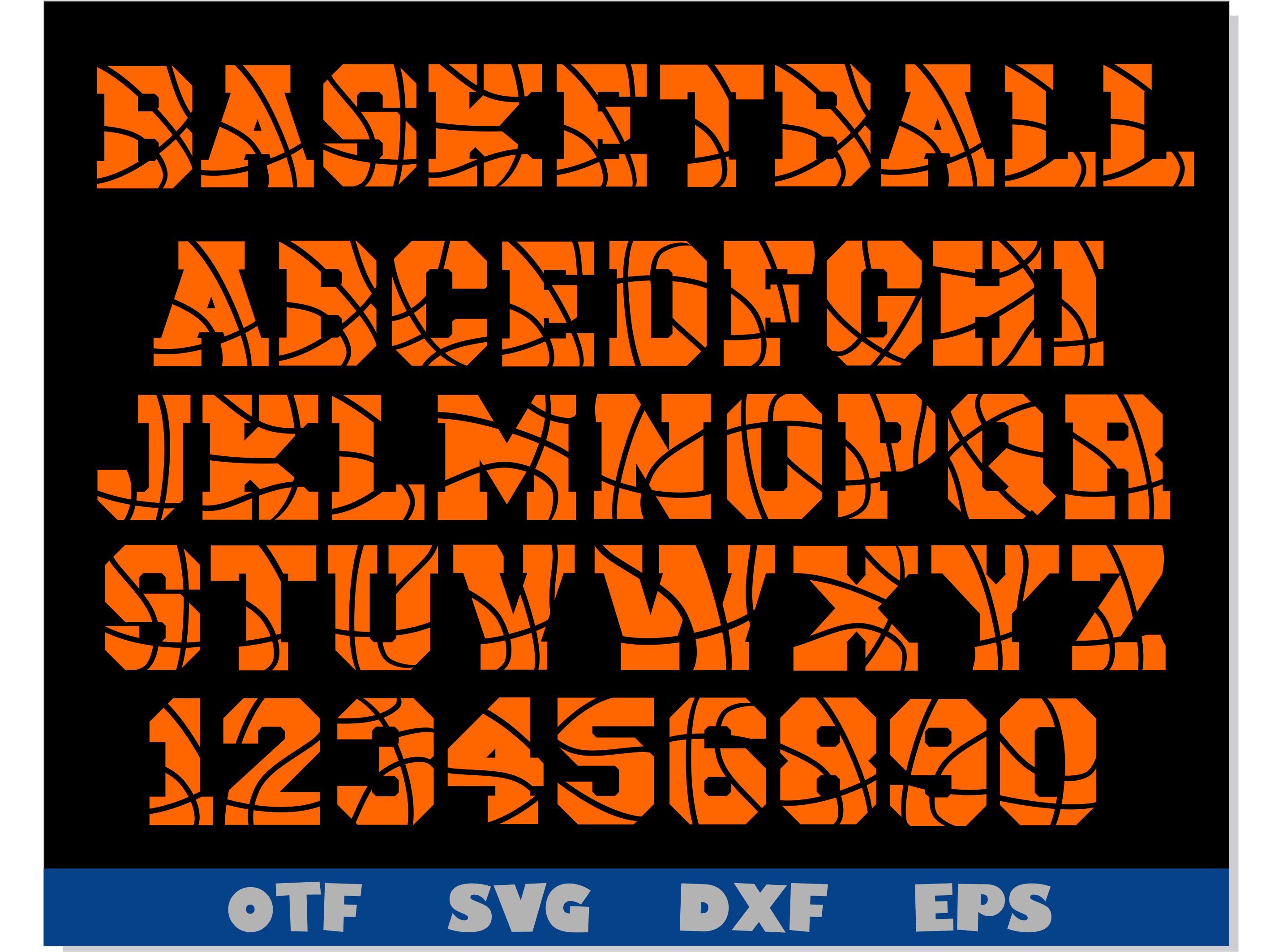 Basketball Font OTF, Basketball Font svg, Basketball svg, Sp | Inspire ...
